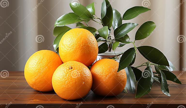 Realistic Image of Oranges. AI Generated Stock Illustration ...