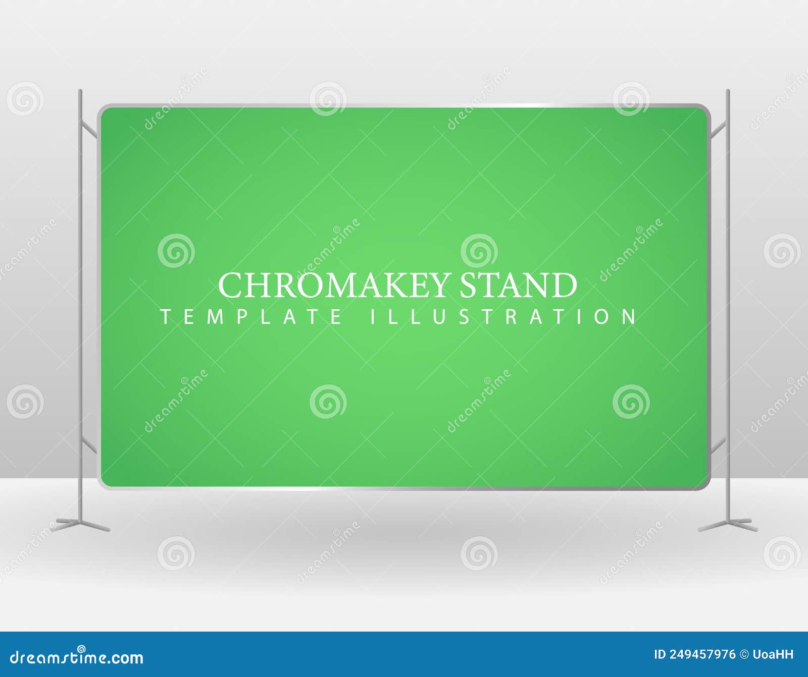 Realistic Indoor Chroma Key Stand. Modern Template Design with Text ...