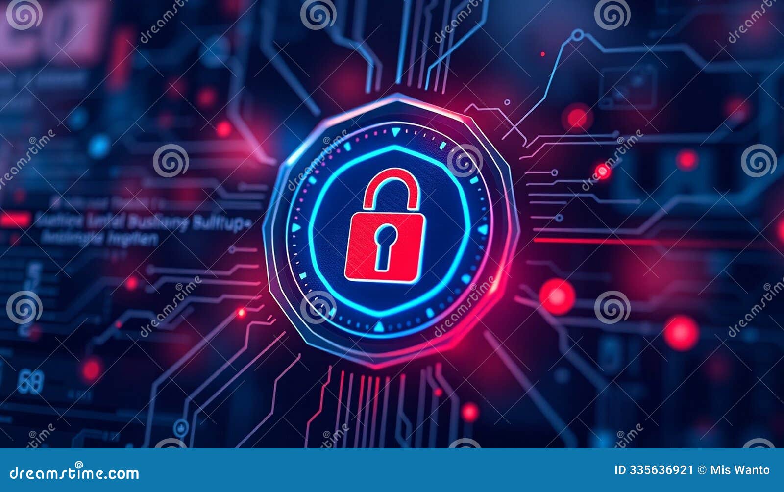 Realistic Internet Security Badge Concept for Bussines Stock Image ...