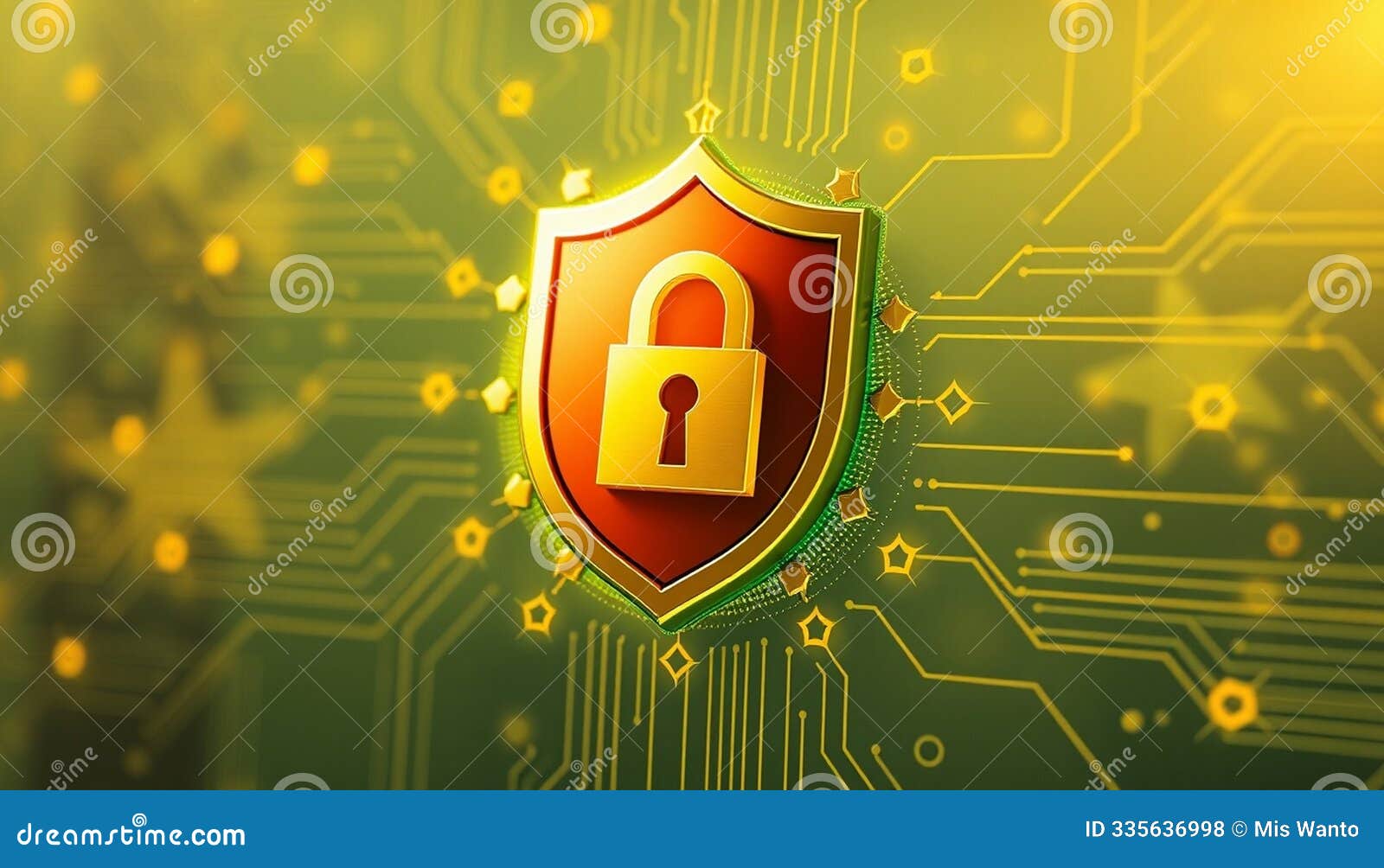 Realistic Internet Security Badge Concept for Bussines Stock Photo ...