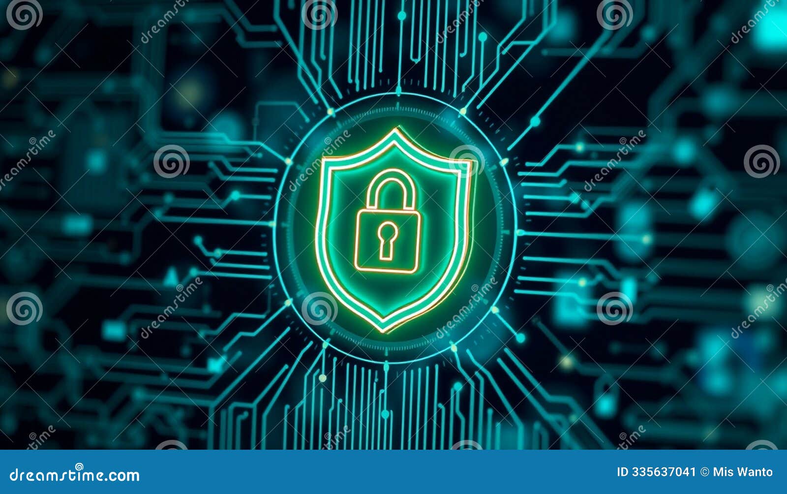 Realistic Internet Security Badge Concept for Bussines Stock Image ...