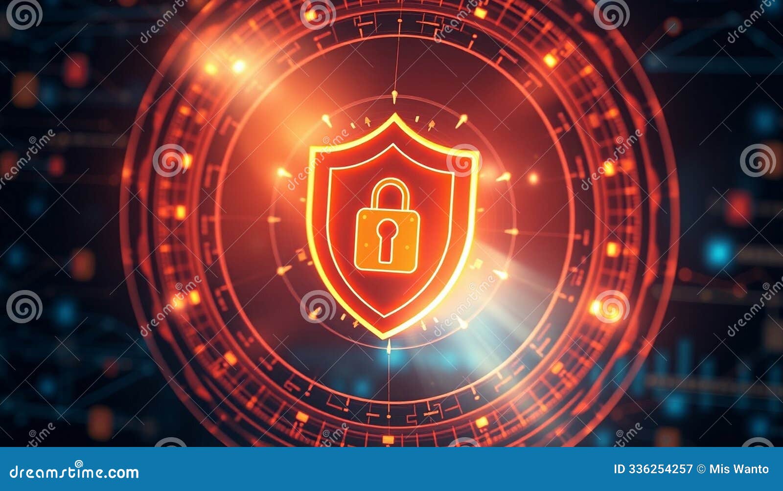 Realistic Internet Security Badge Concept for Bussines Stock Image ...