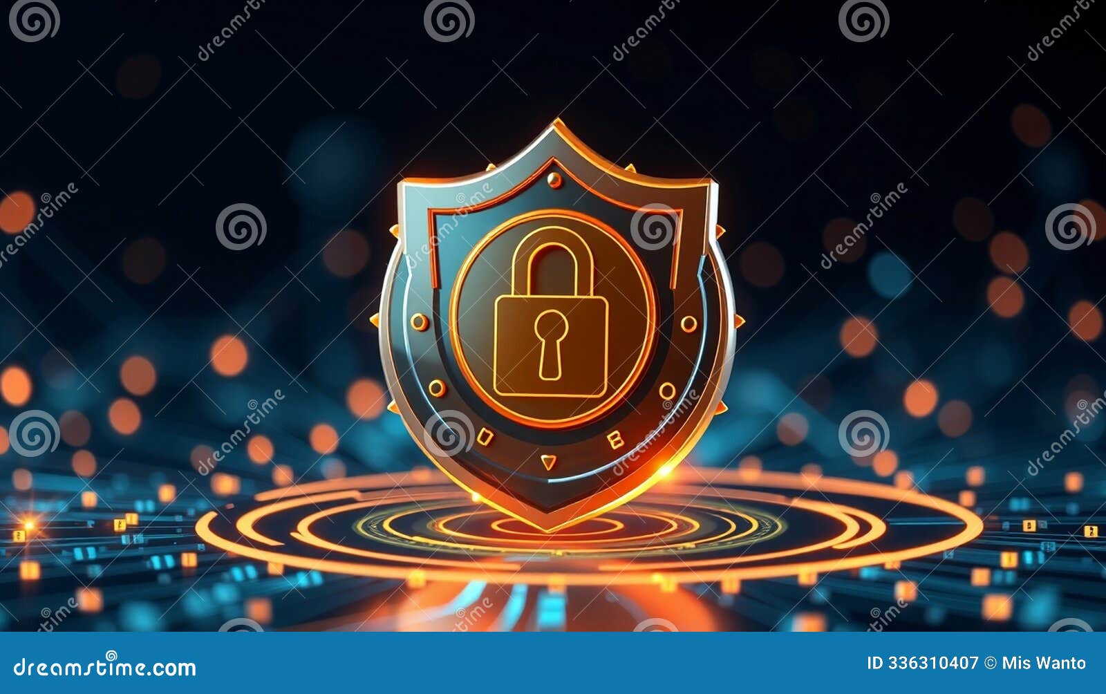 Realistic Internet Security Badge Concept for Bussines Stock Image ...