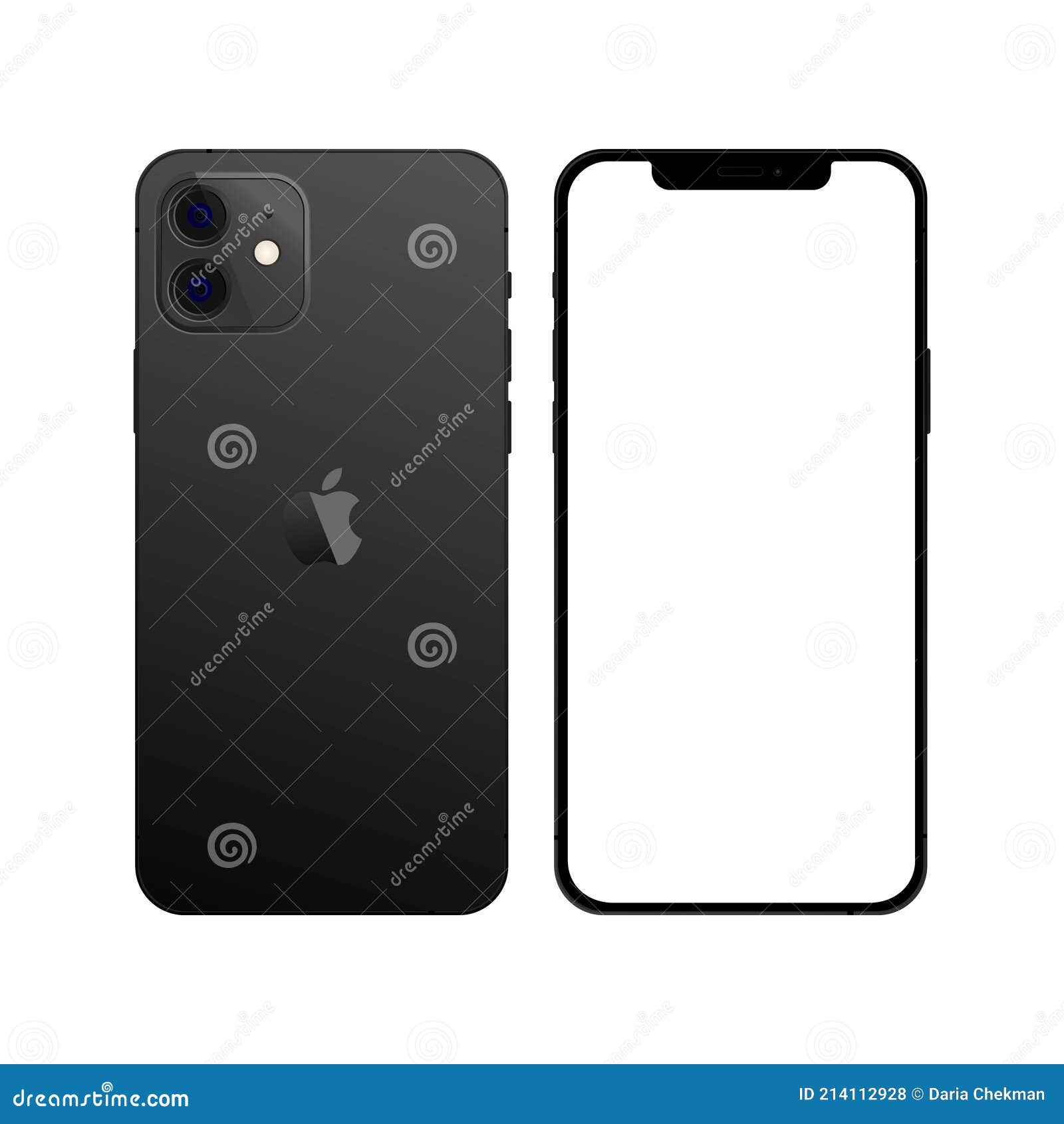 Realistic IPhone 13 Pro Mockup, Smartphone Mockup With White Screen ...