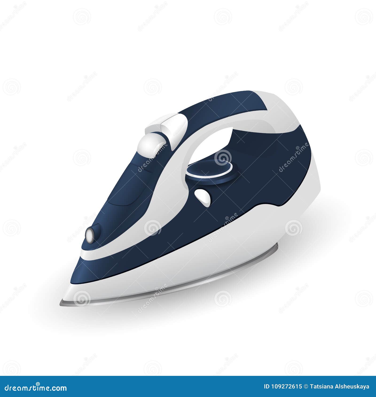 Realistic Iron, Isolated On White Background. Stock Vector ...