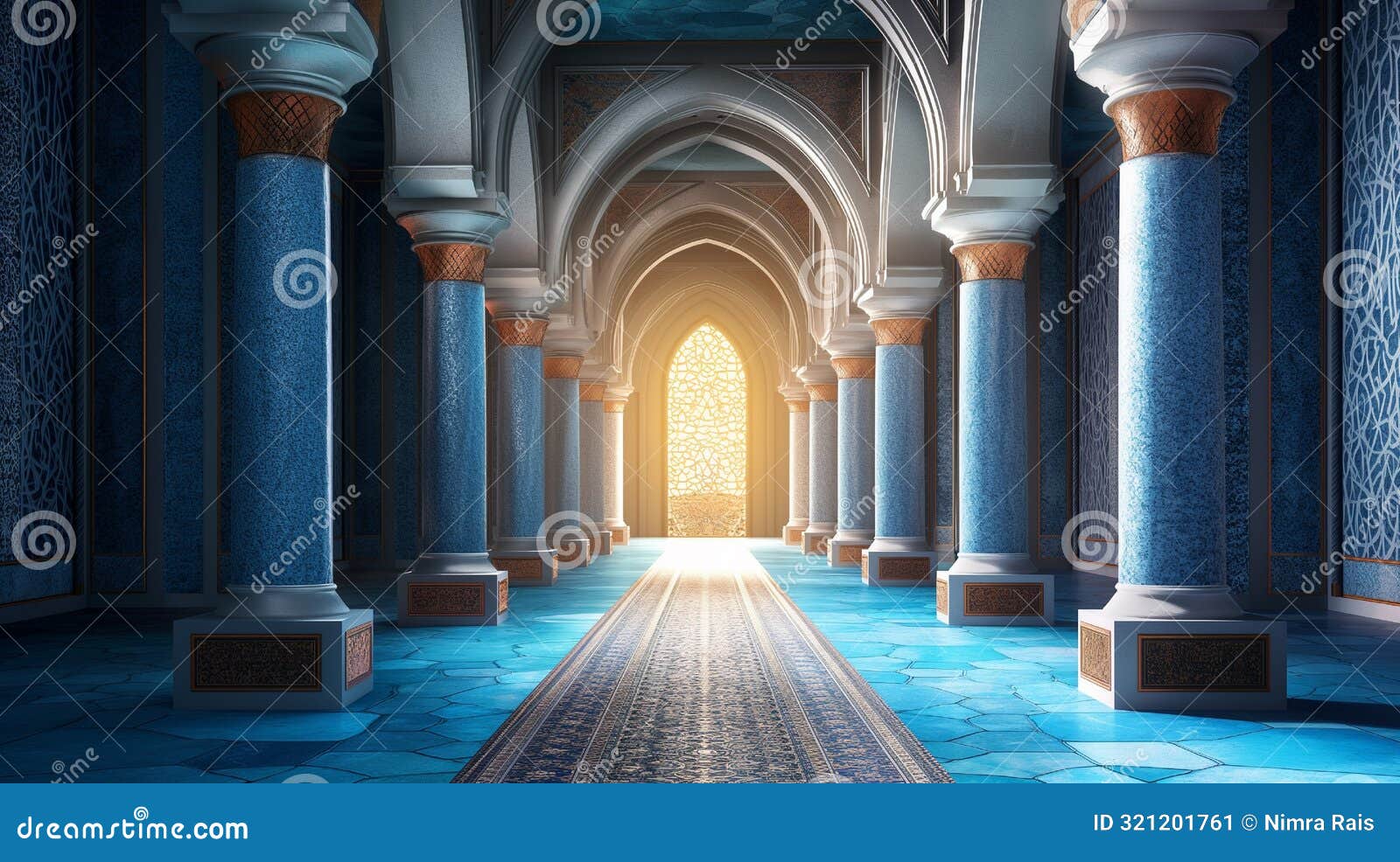 Realistic Islamic Background Stock Image - Image of symmetrical, arches ...