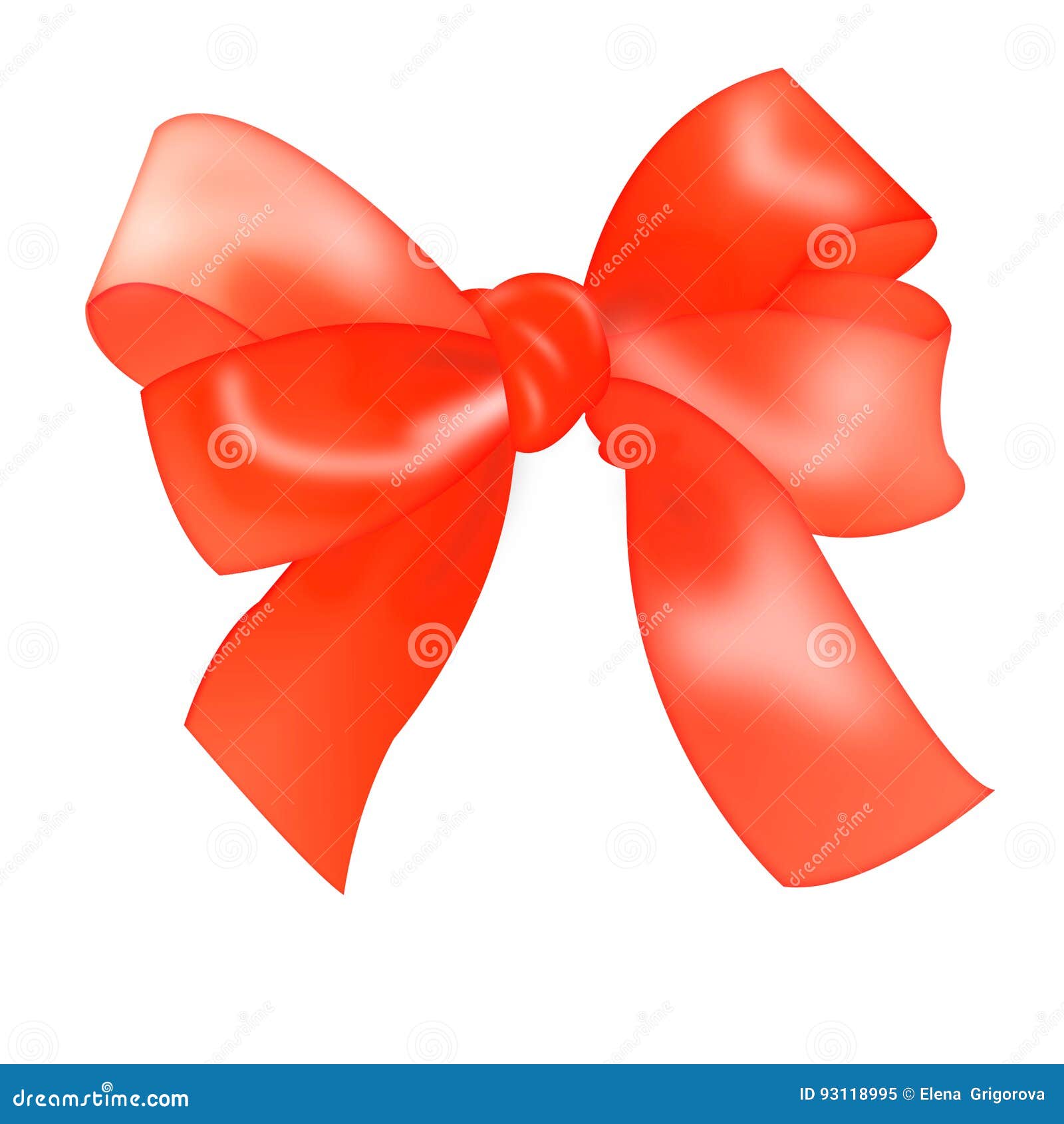 Realistic Isolated Bow Red Color. Color Bowknot Stock Illustration ...