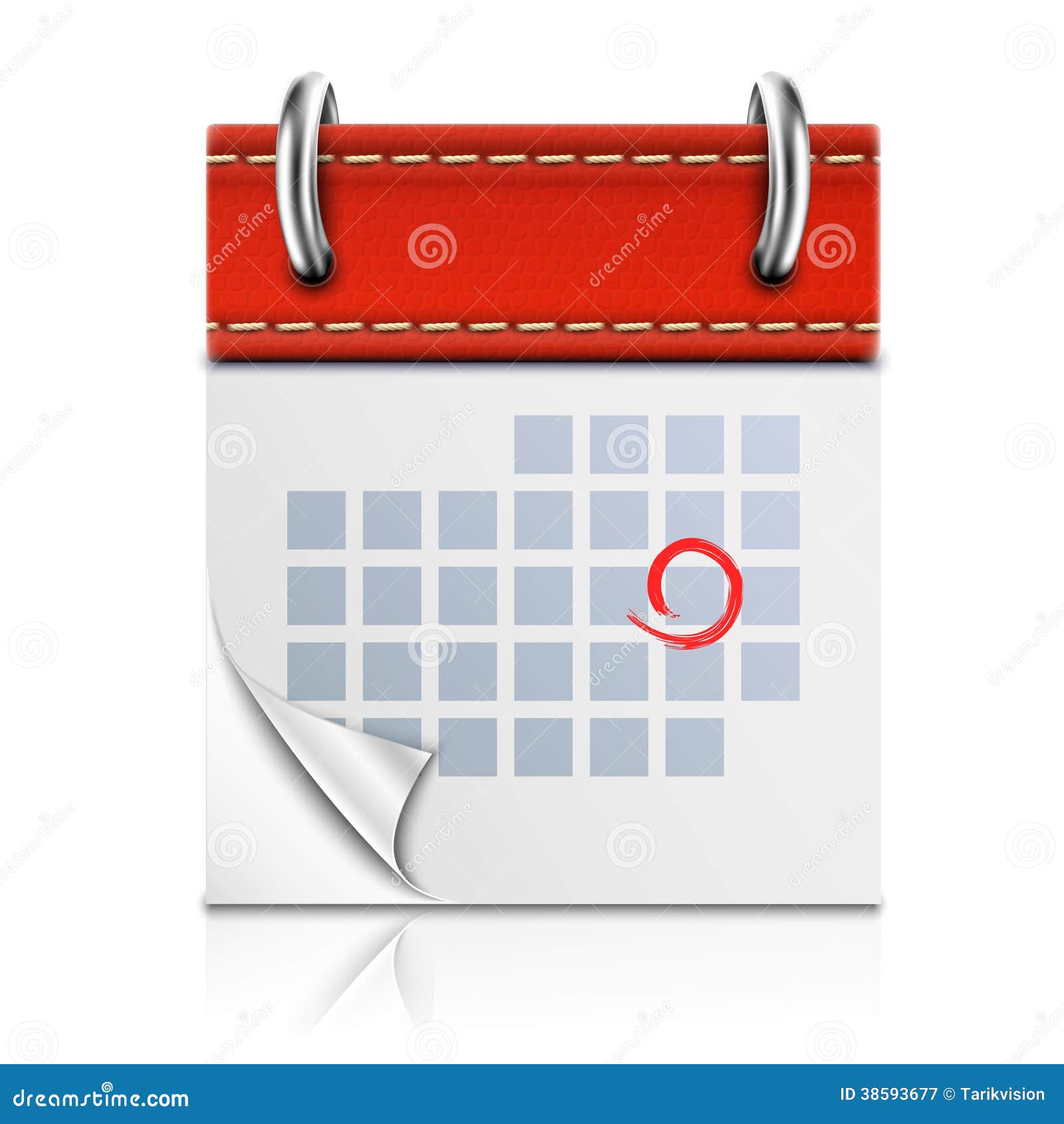 Realistic Isolated Red Calendar Icon. Stock Illustration - Illustration ...
