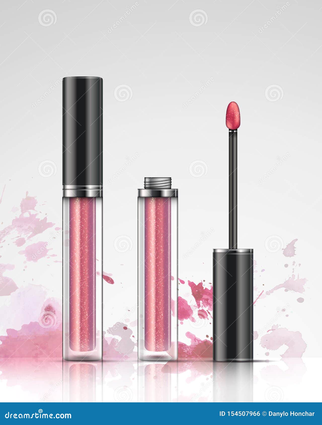 Vector Illustration of Liquid Lipstick on a Abstract Background. Stock ...