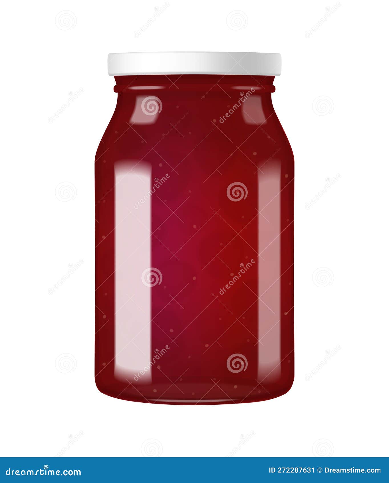 Realistic Jam Jar stock vector. Illustration of flask - 272287631