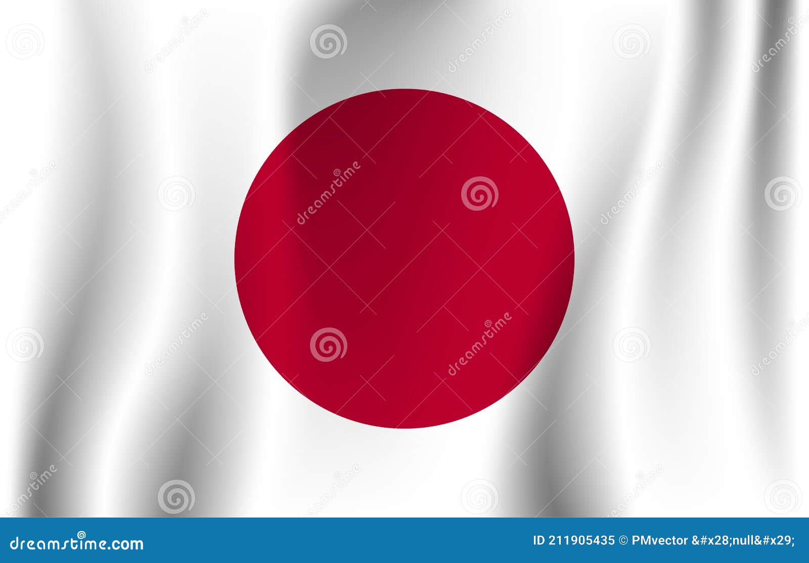 Realistic Japan Flag Wave Flowing Background Vector Stock Illustration ...