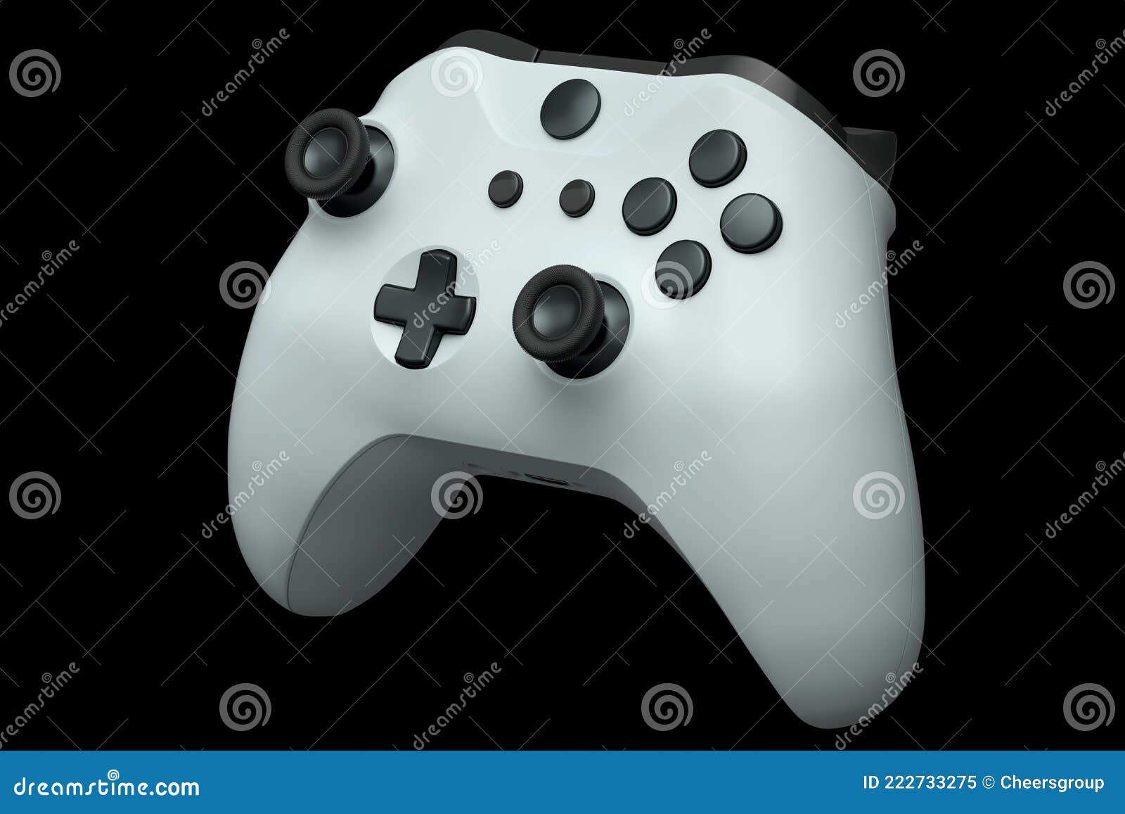 Realistic Joystick For Video Game Controller On Black Background ...