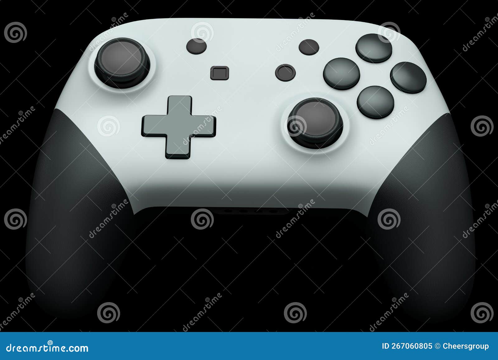 Realistic Joystick for Video Game Controller on Black Background Stock ...