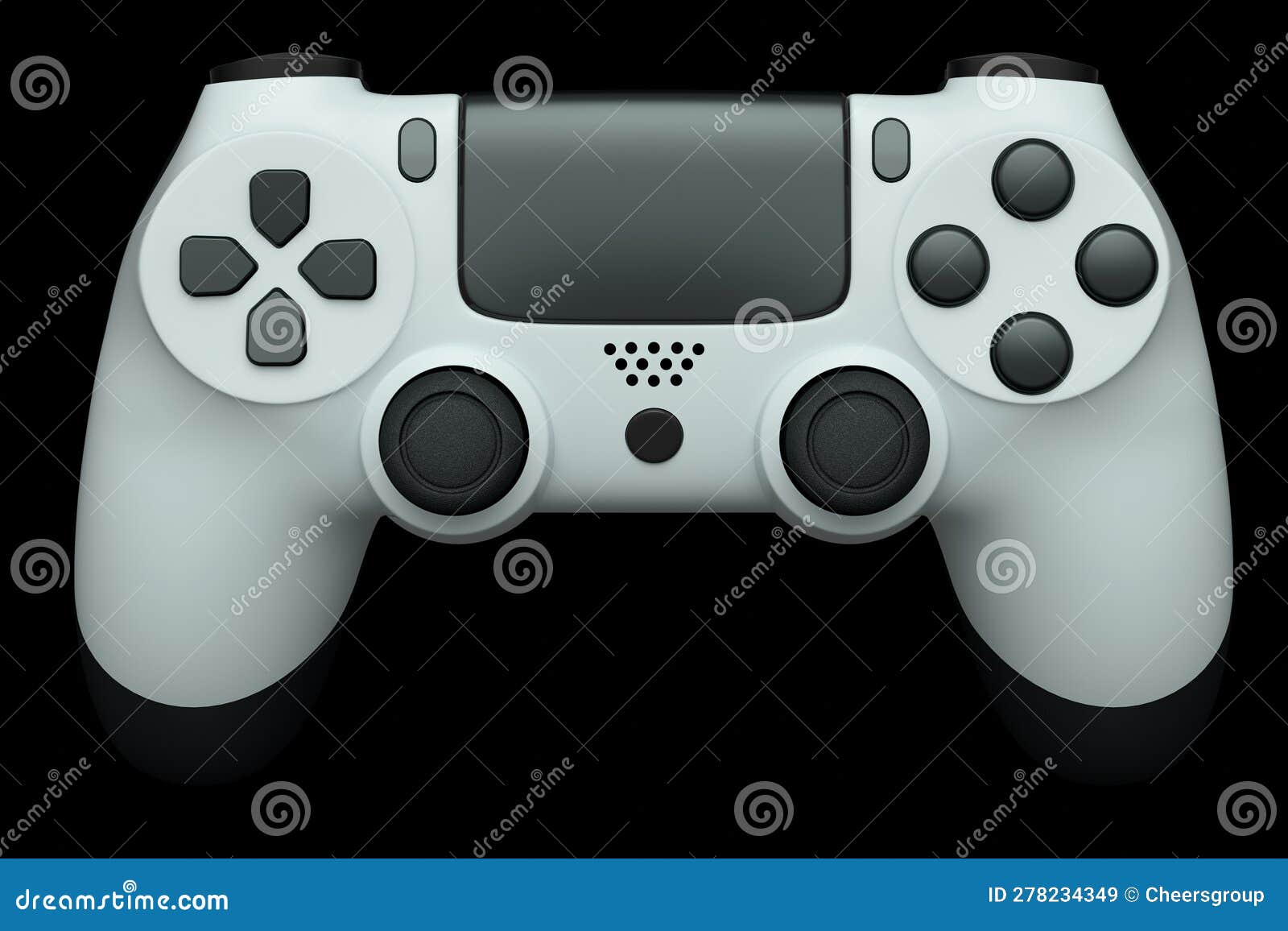 Realistic Joystick for Video Game Controller on Black Background Stock ...