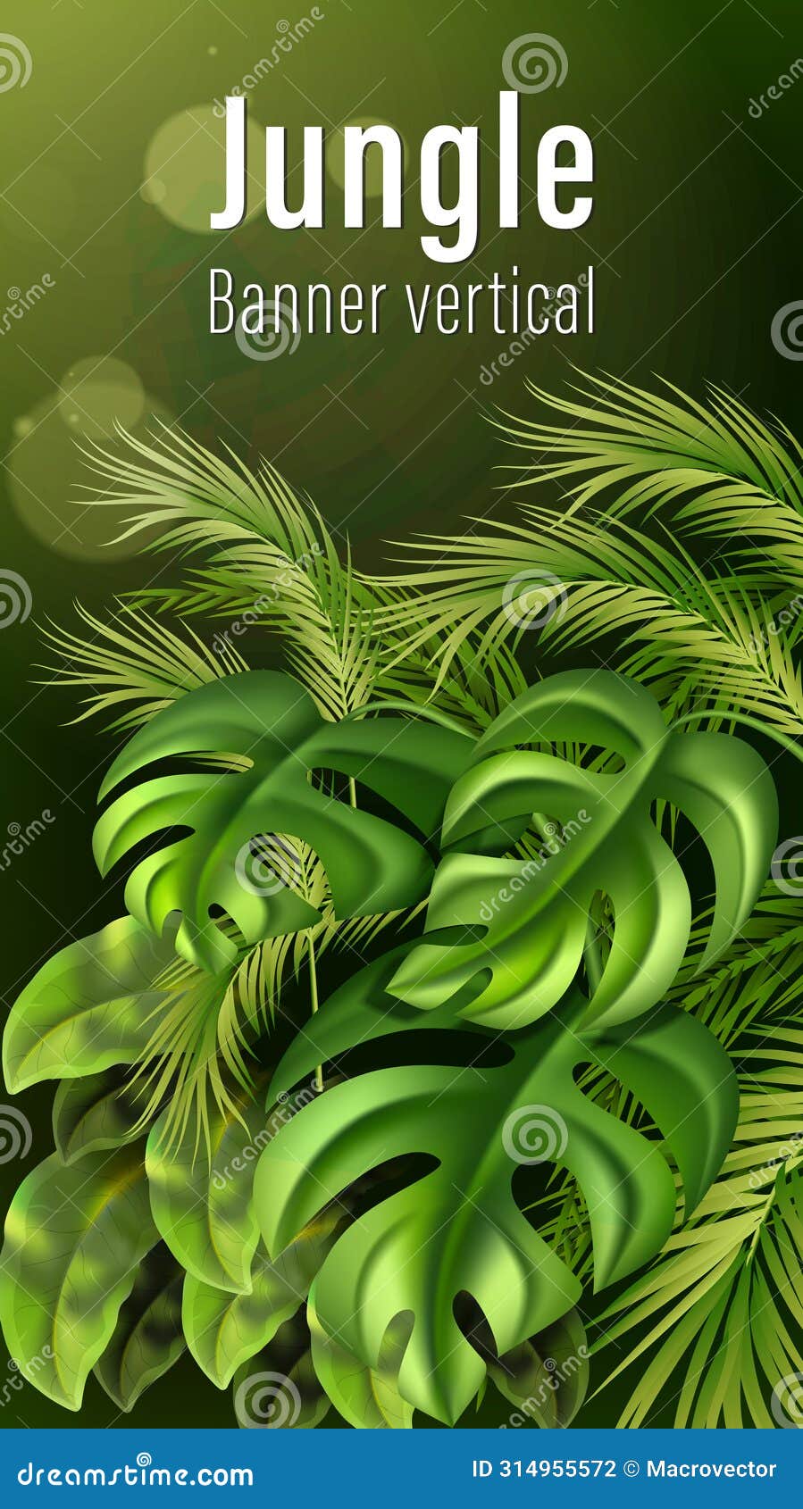 Realistic Jungle Round Frame Background Royalty-Free Stock Photo ...