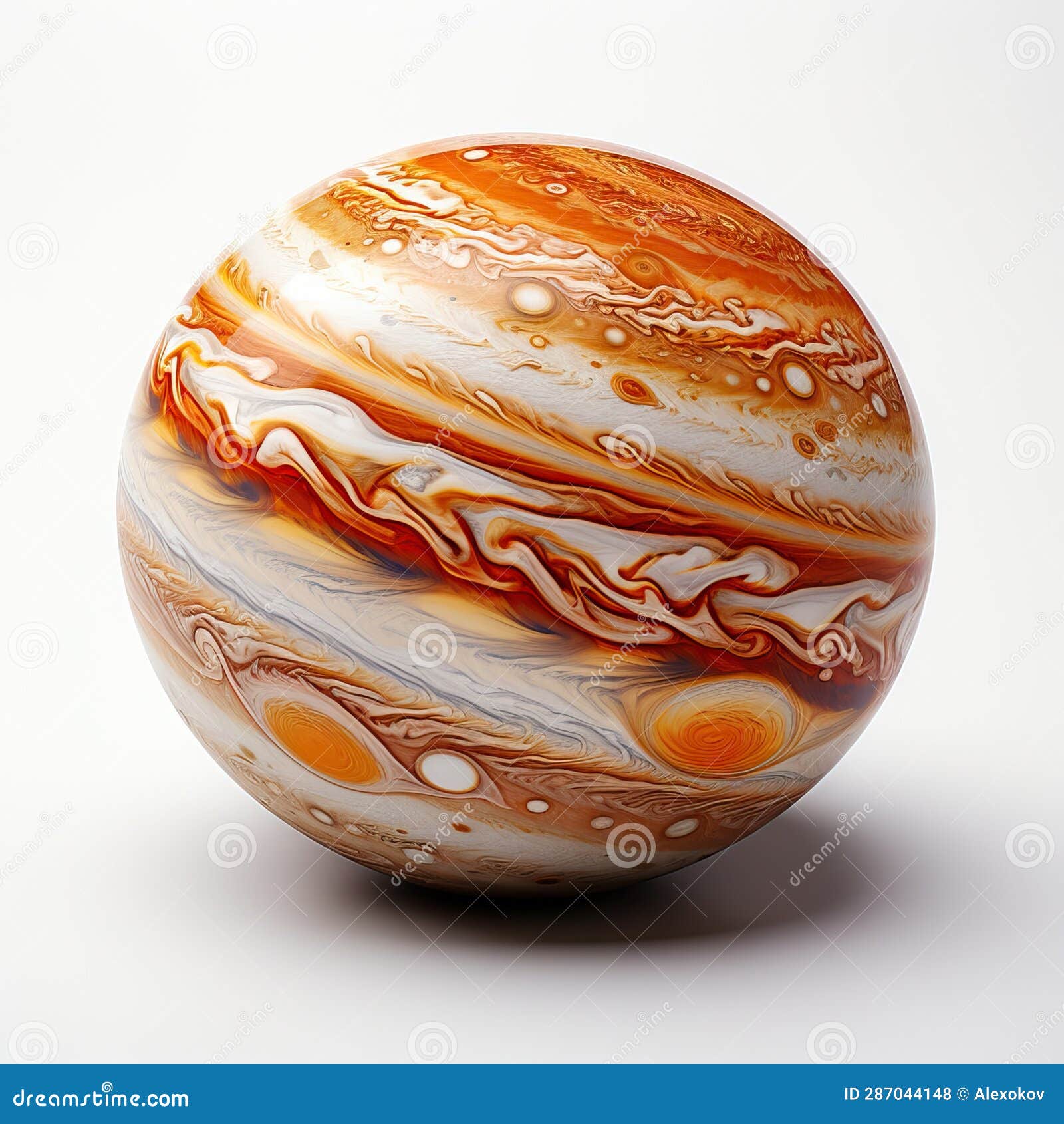 Realistic Jupiter on White Background AI Generated Stock Illustration ...