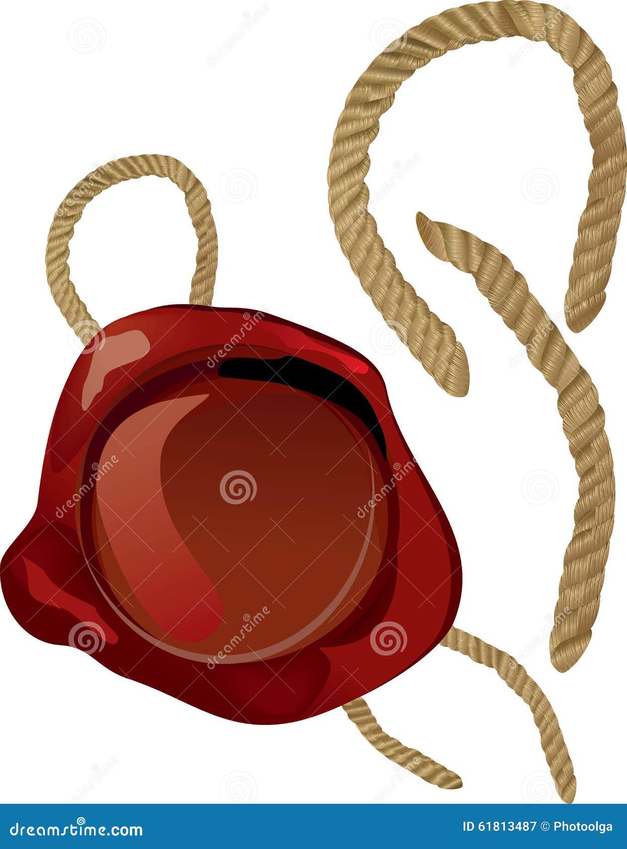Realistic Jute And Dark Red Stamp. Cartoon Vector | CartoonDealer.com ...