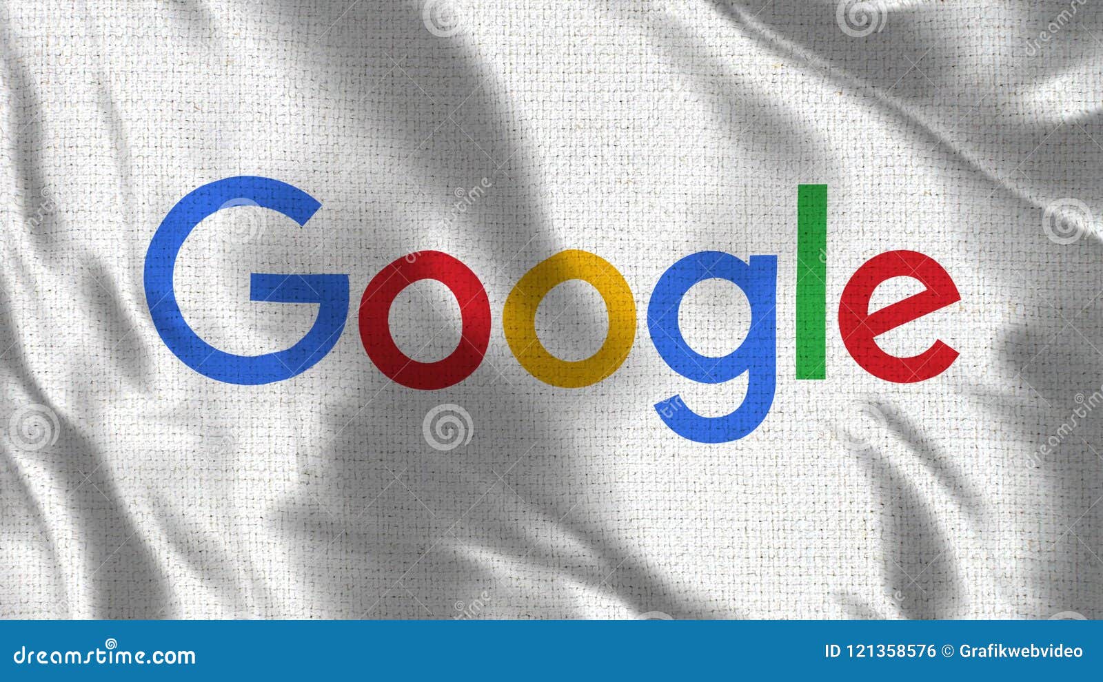 Realistic 4K 30 Fps Flag of the Google Waving in the Wind. Stock ...