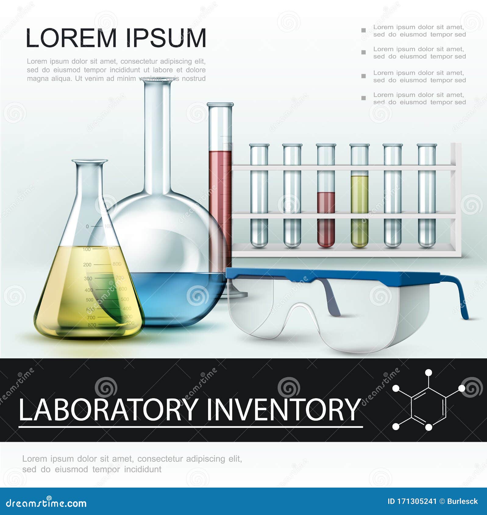 Realistic Laboratory Inventory Poster Stock Vector - Illustration of ...