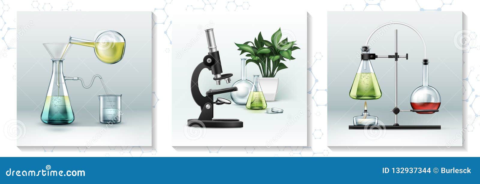 Realistic Laboratory Research Concept Stock Vector - Illustration of ...