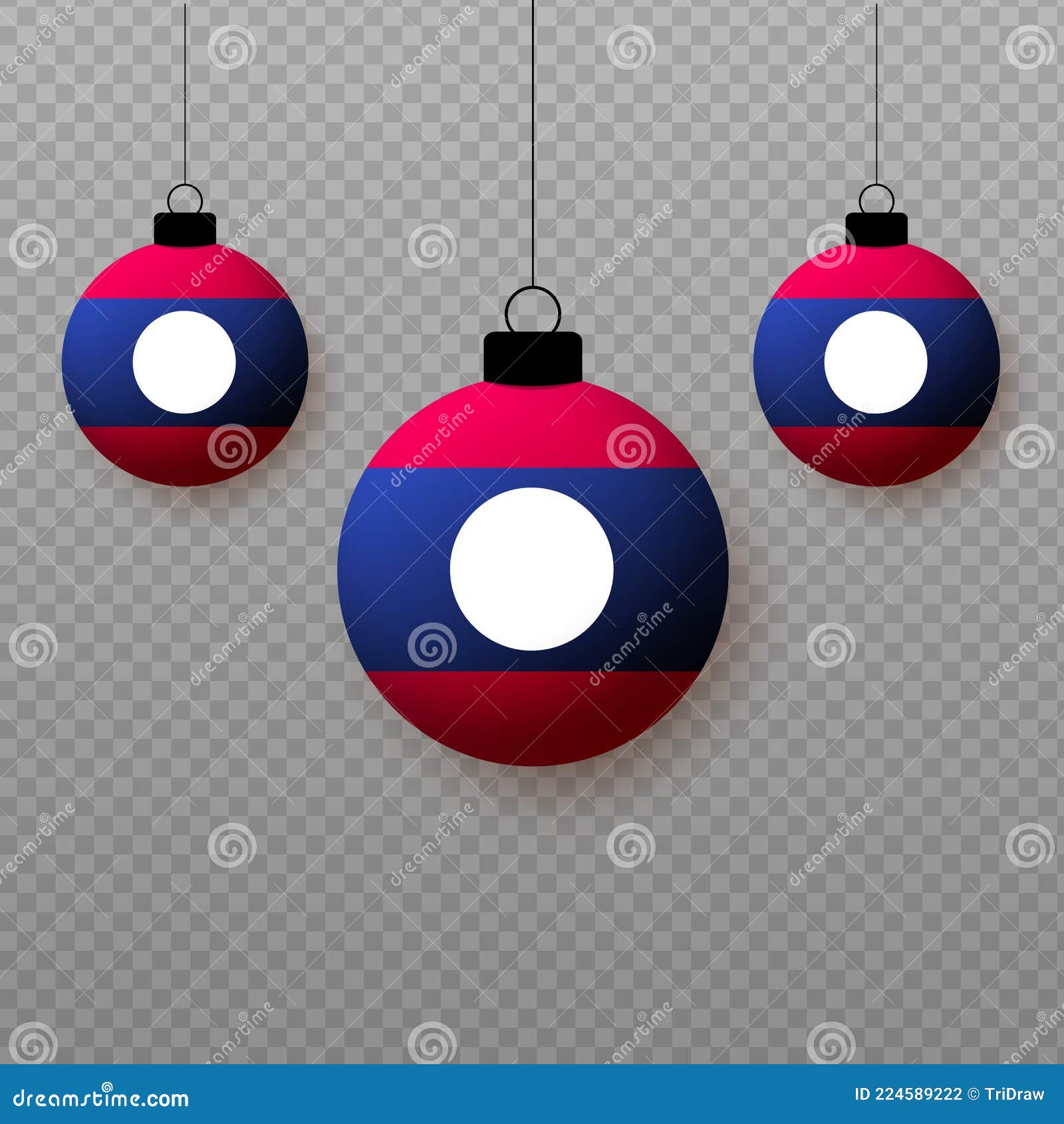 Realistic Laos Flag with Flying Light Balloons Stock Vector ...