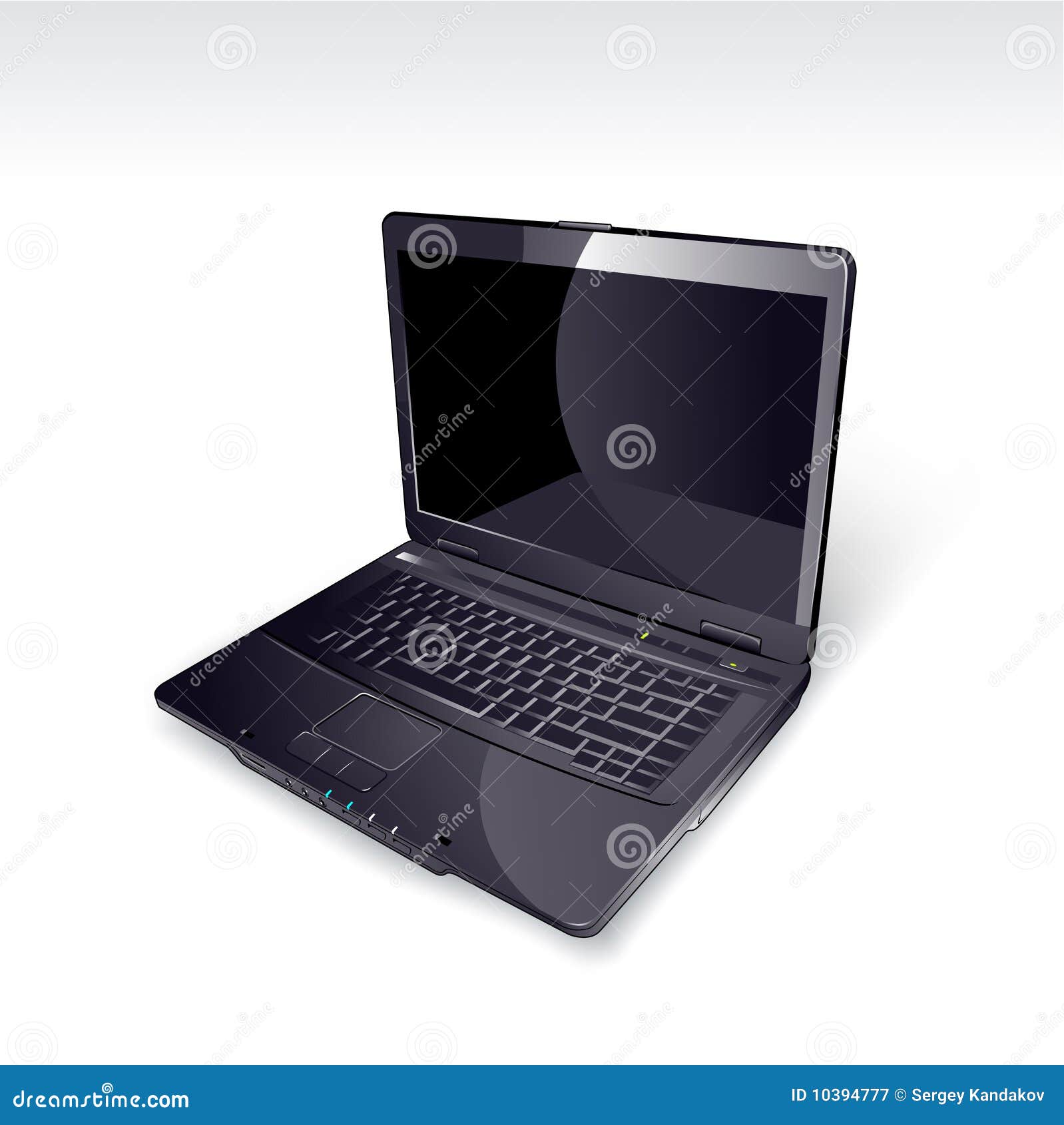 Realistic Laptop Mockup. Vector Desktop Computer Template On White ...