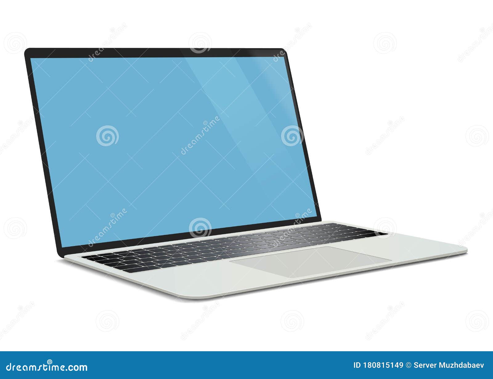 Realistic Laptop. Digital Vector Illustration Stock Illustration ...