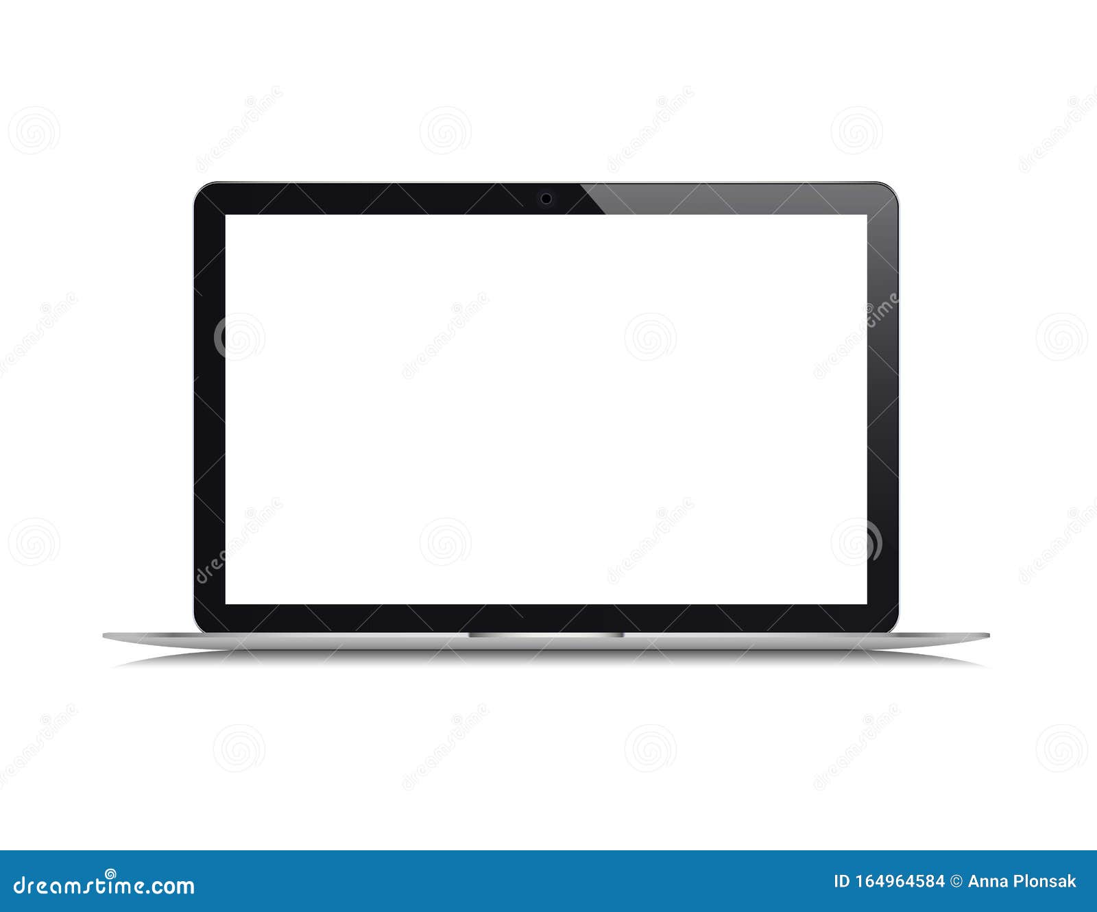 Realistic Laptop. Laptop Layout Stock Illustration - Illustration of ...