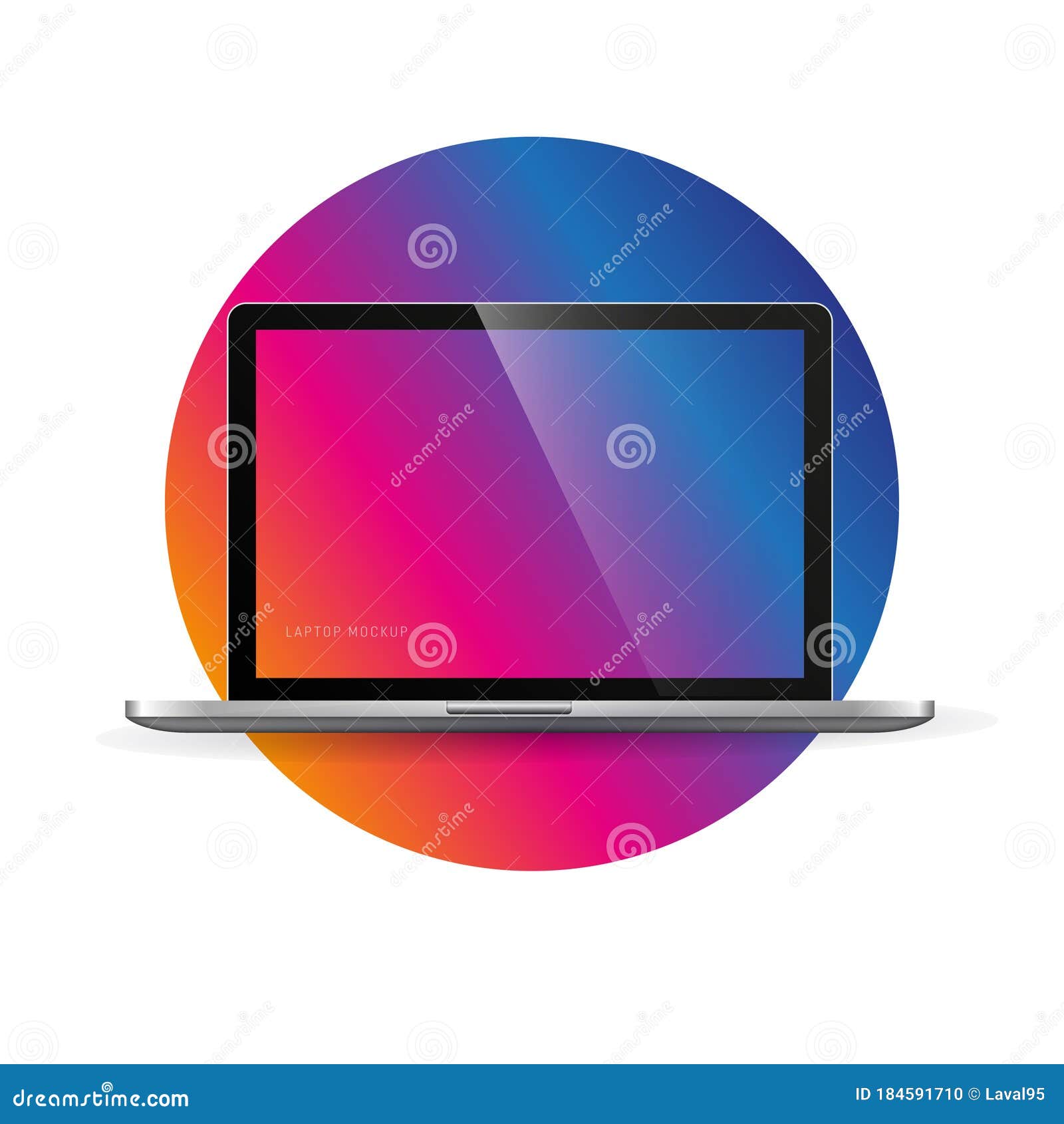 Realistic Laptop Mockup, Template for Website Design Stock Vector ...