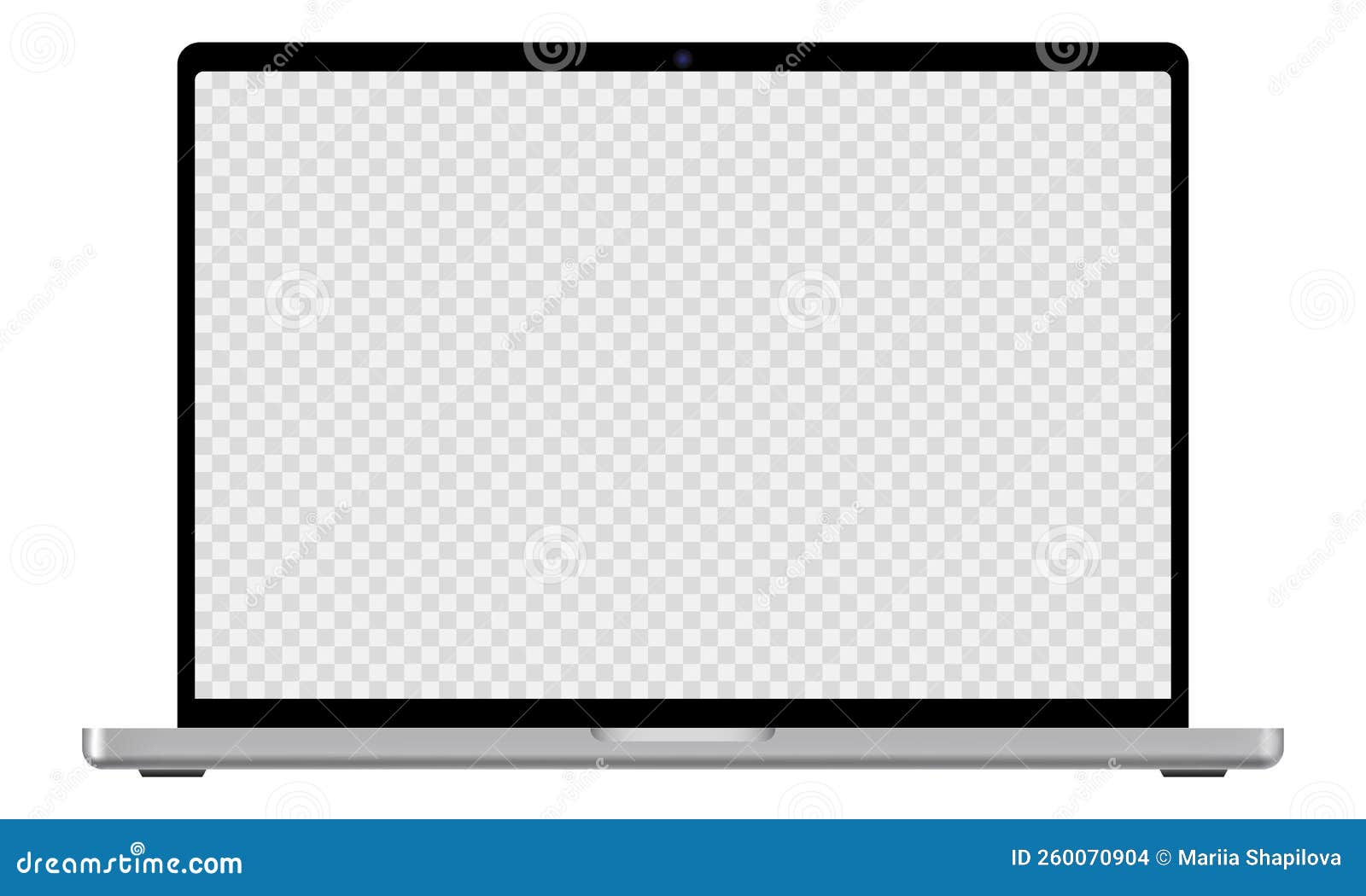 Realistic Laptop with Transparent Screen Stock Vector - Illustration of ...