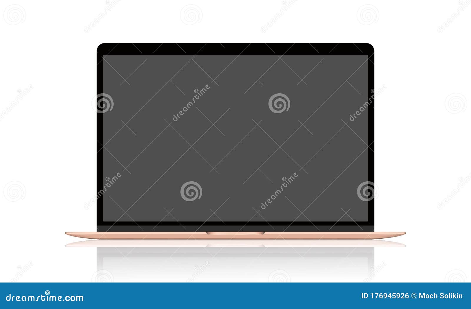 Realistic Laptop Vector Illustration with a Blank Screen Stock Vector ...