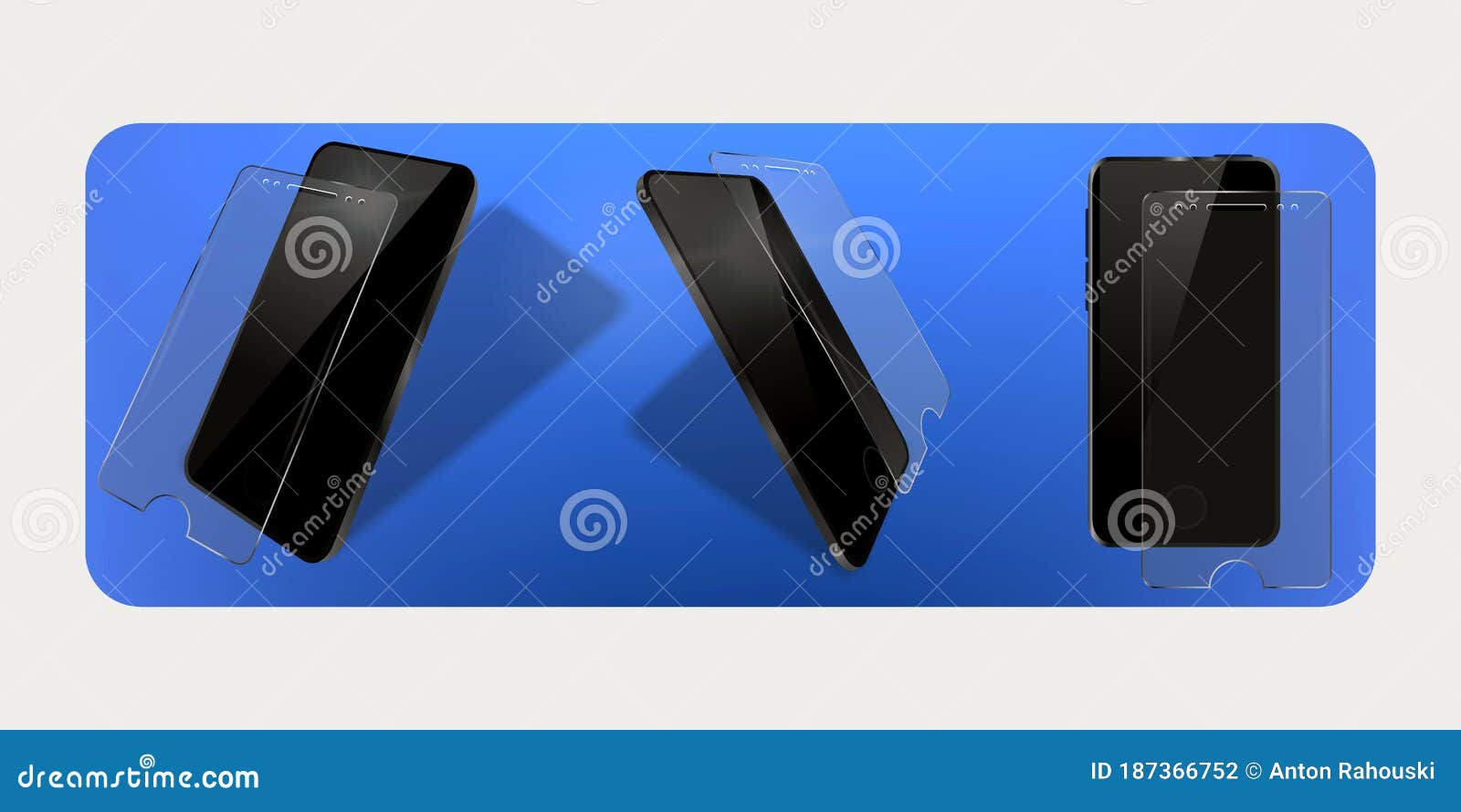 Realistic Layout of the Smartphone from Different Angles. Mobile Phone ...