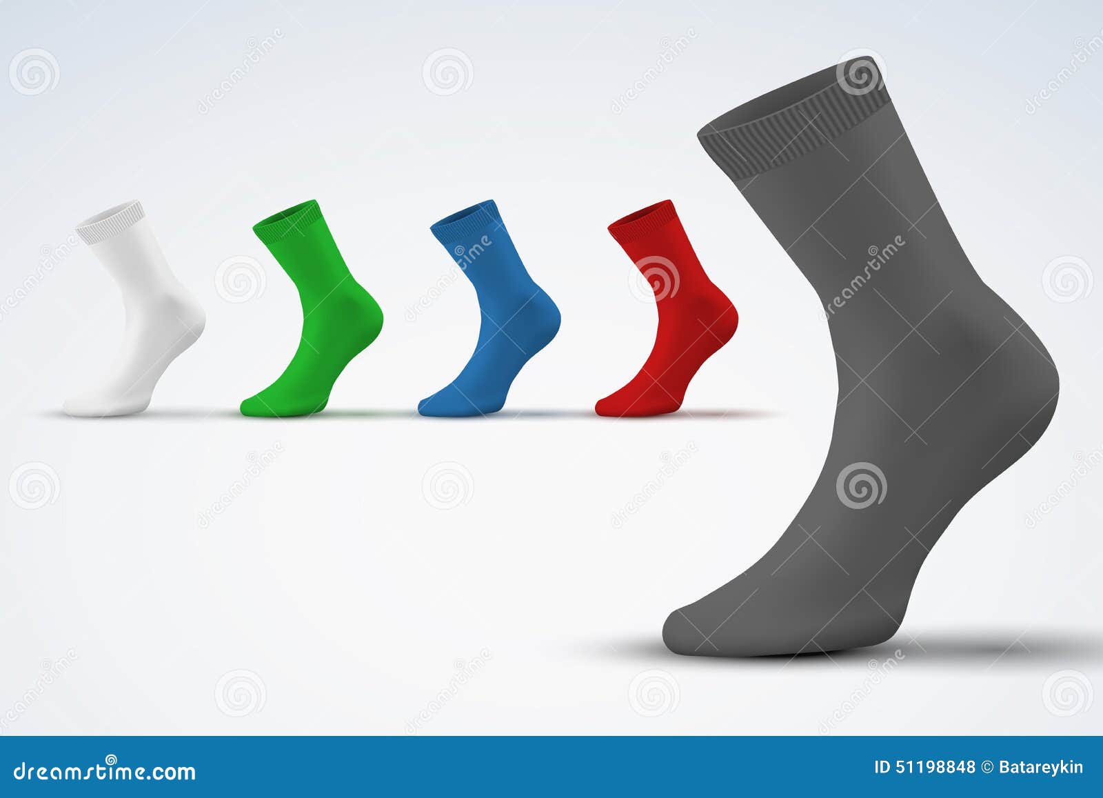 Realistic Layout of Socks. a Simple Example Stock Vector - Illustration ...