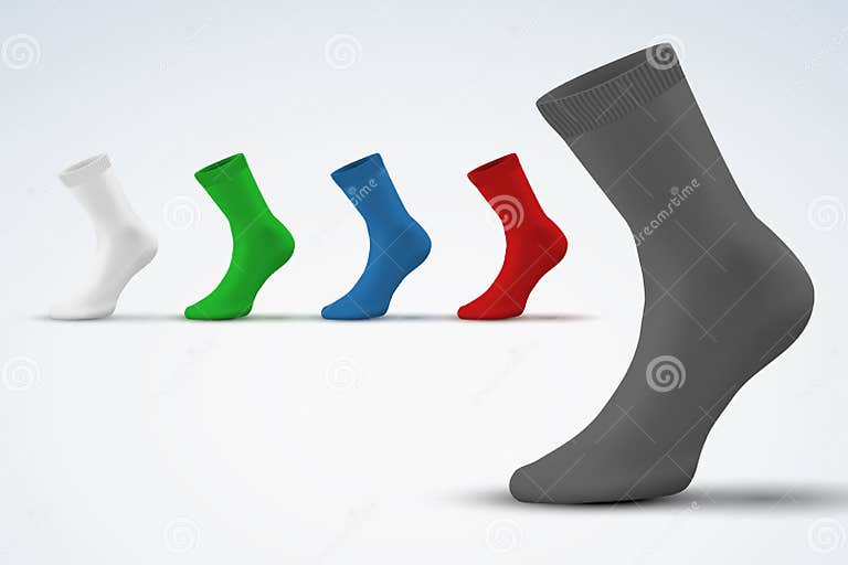Realistic Layout of Socks. a Simple Example Stock Vector - Illustration ...