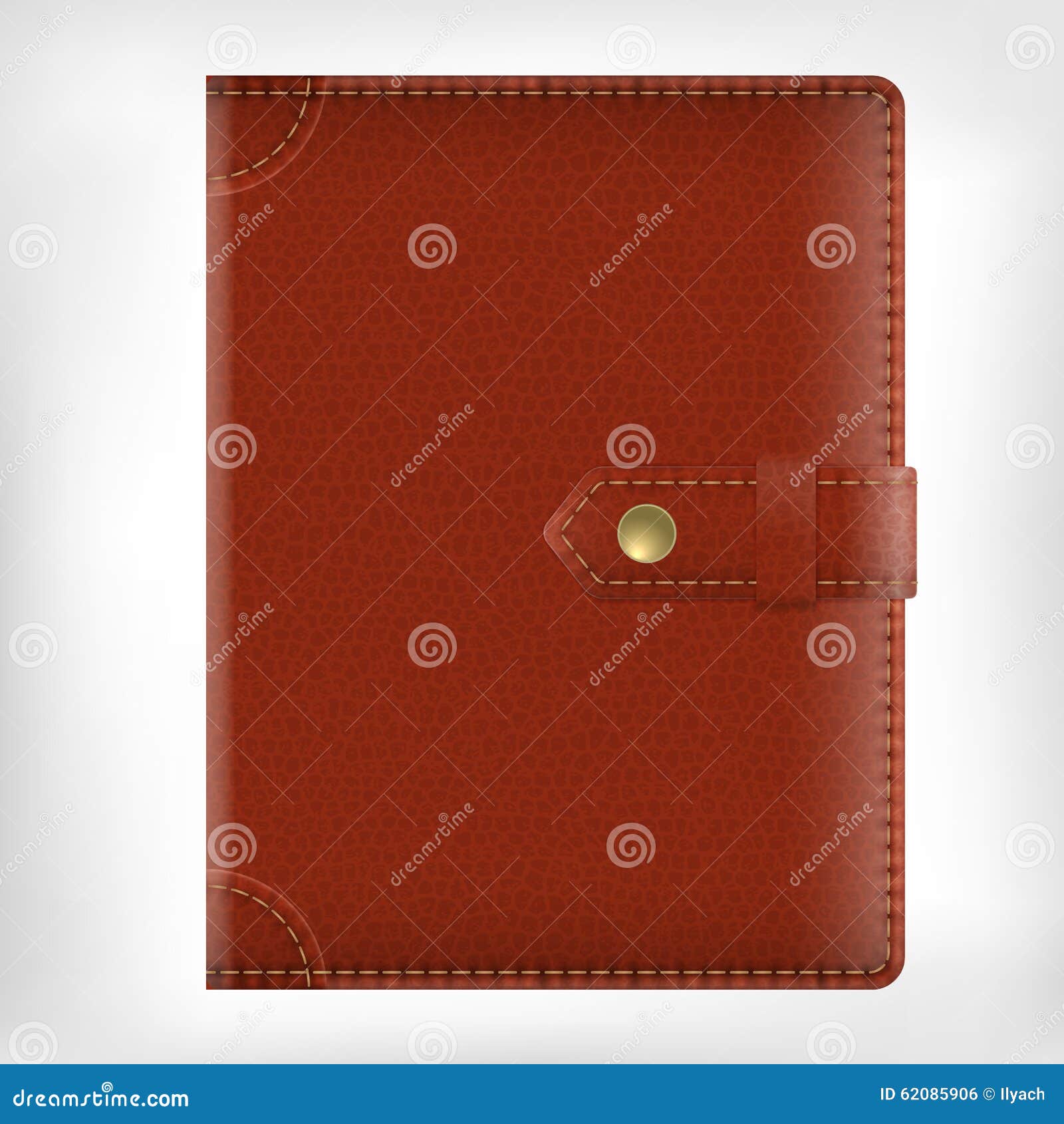 Realistic Leather Diary Book Cover Stock Photo - Image of object ...