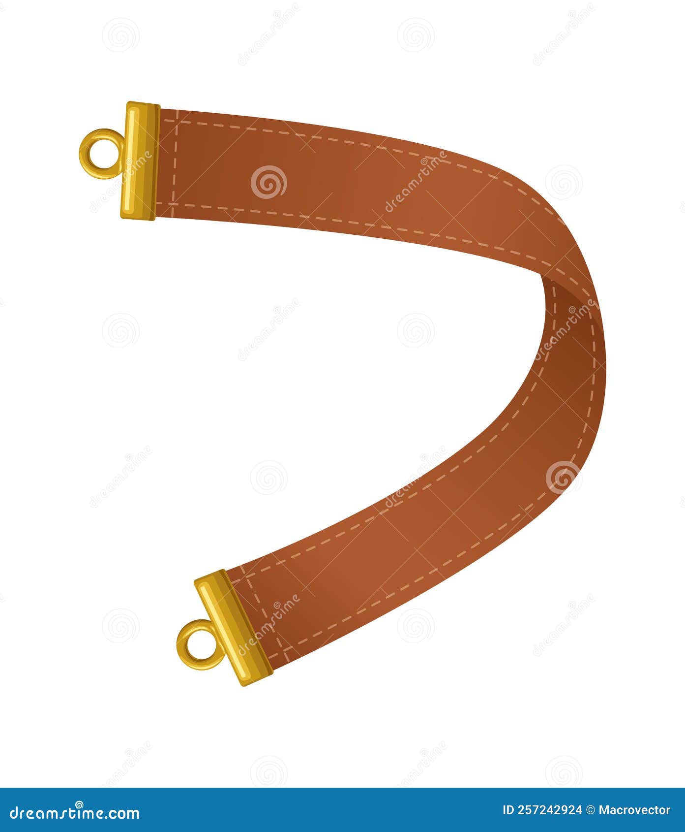 Realistic Leather Strap stock vector. Illustration of fashion - 257242924