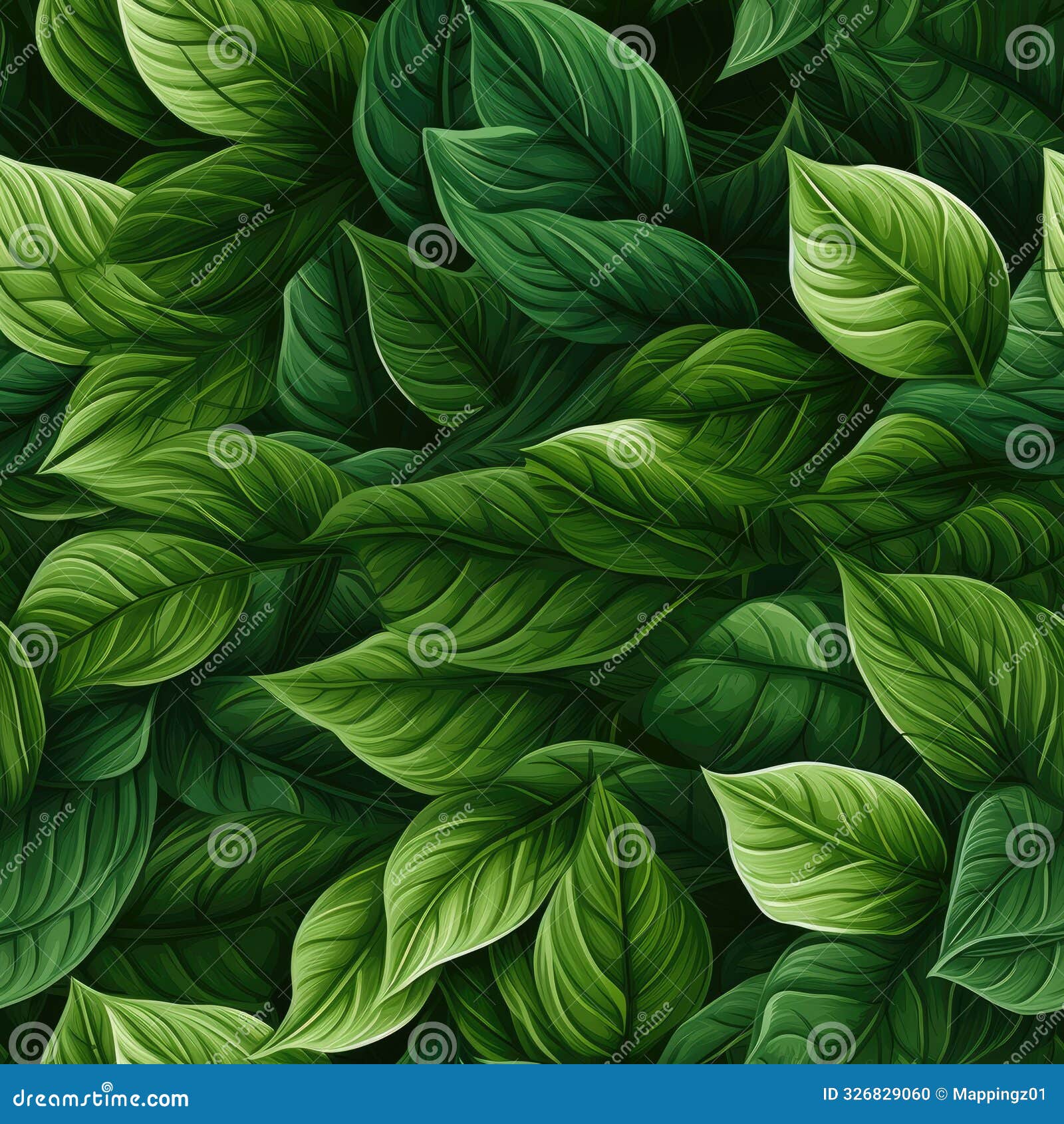 Realistic Leaves Texture Background Stock Illustration - Illustration ...