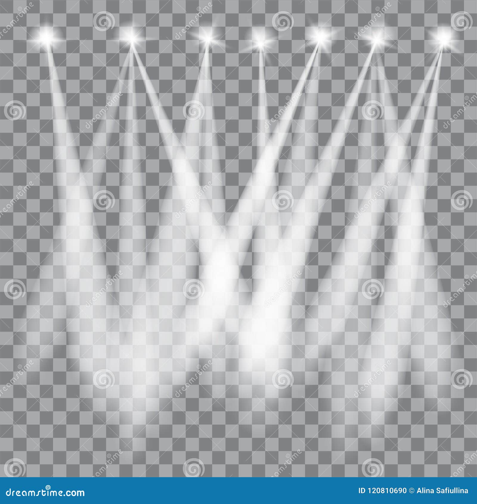 Realistic Led Lights from Projector. Stock Vector - Illustration of ...