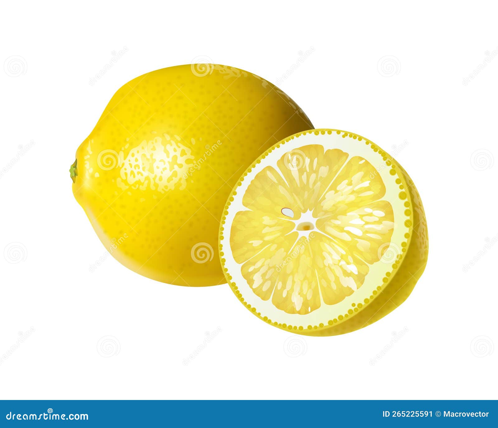 Realistic Lemon Illustration Stock Illustration - Illustration of ...