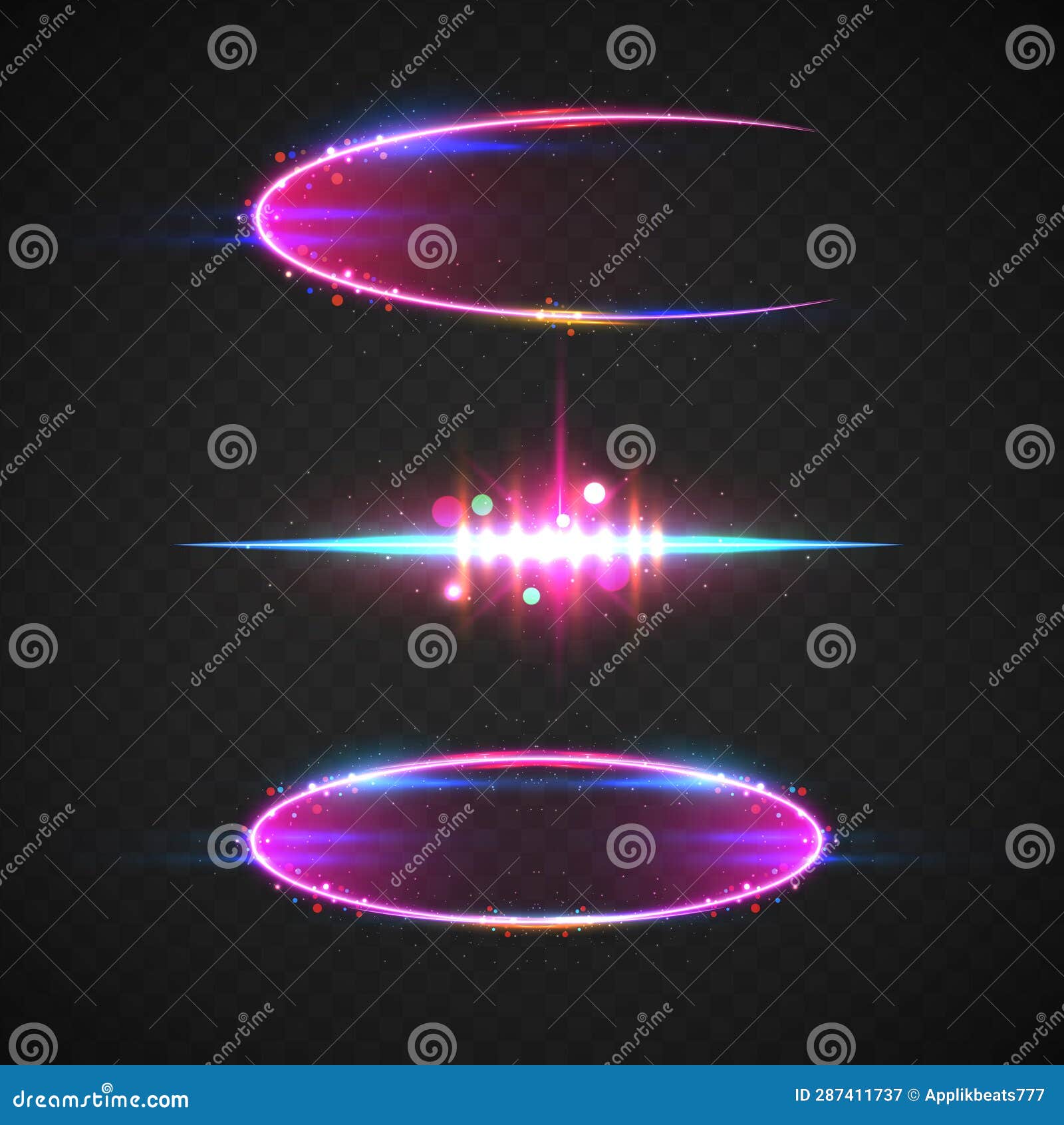 Realistic Lens Flare Elements Collection Stock Illustration ...