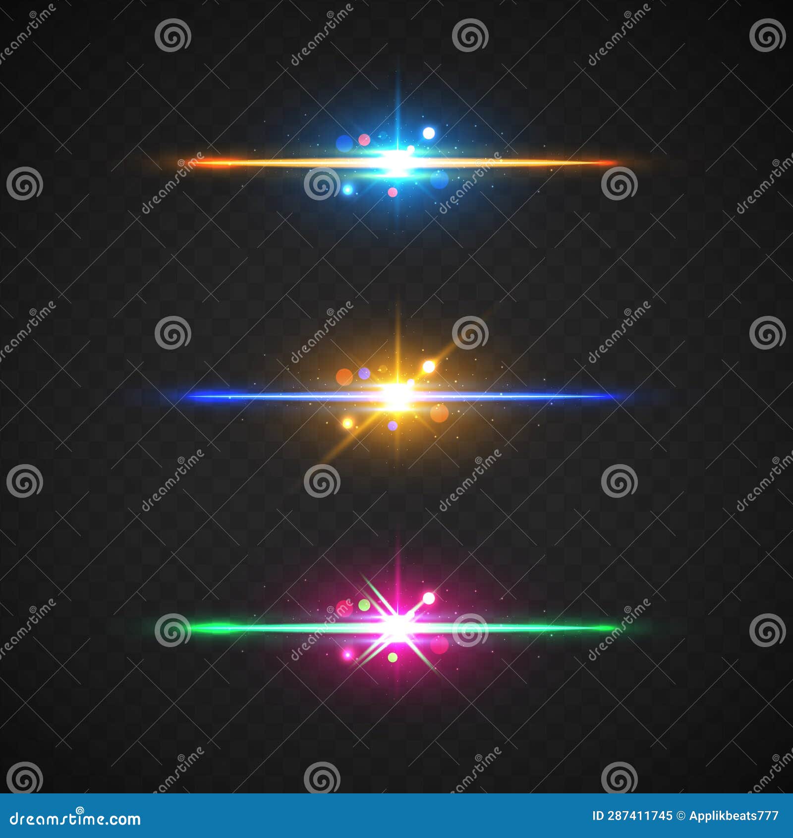 Realistic Lens Flare Elements Collection Clipping Path Stock Vector - Illustration of collection ...