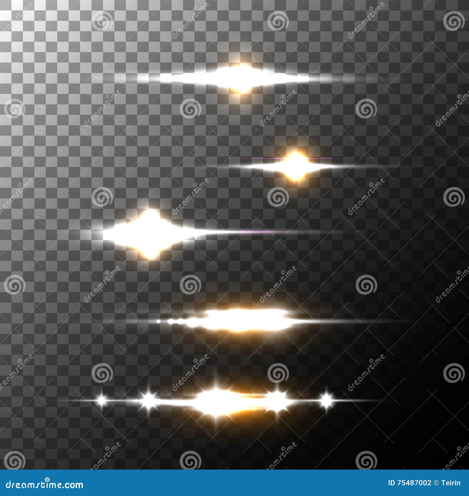 Realistic Lens Flare Elements Cartoon Vector | CartoonDealer.com #148954601