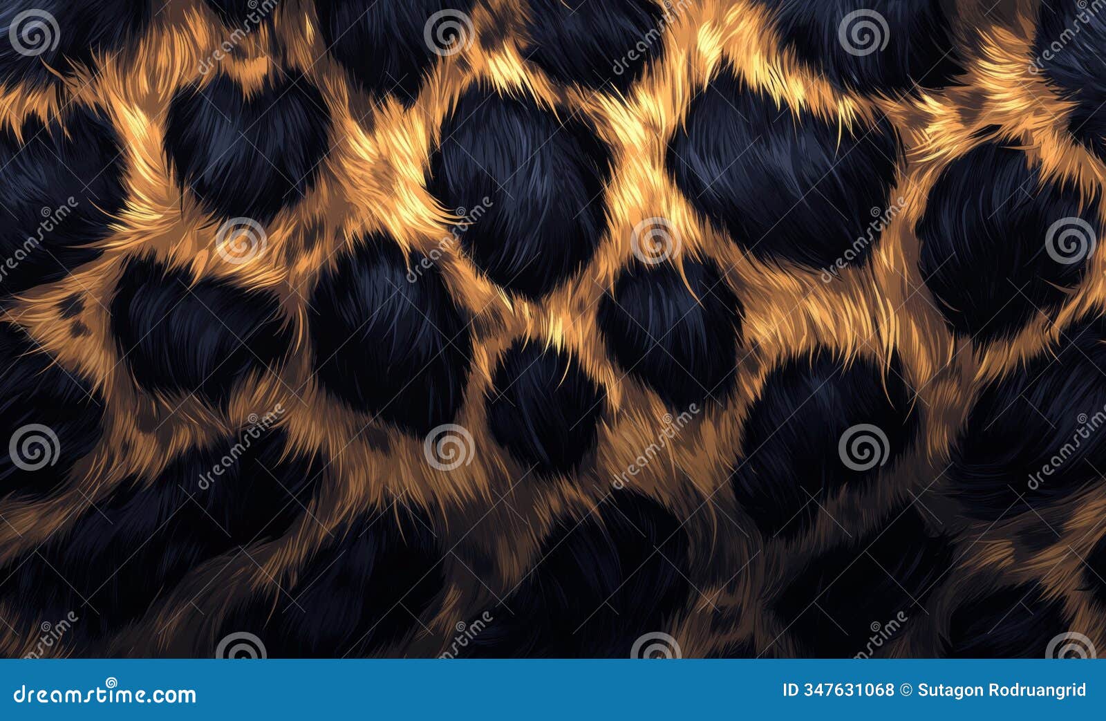 Realistic Leopard Fur Texture Background Pattern for a Wild Cat Skin ...