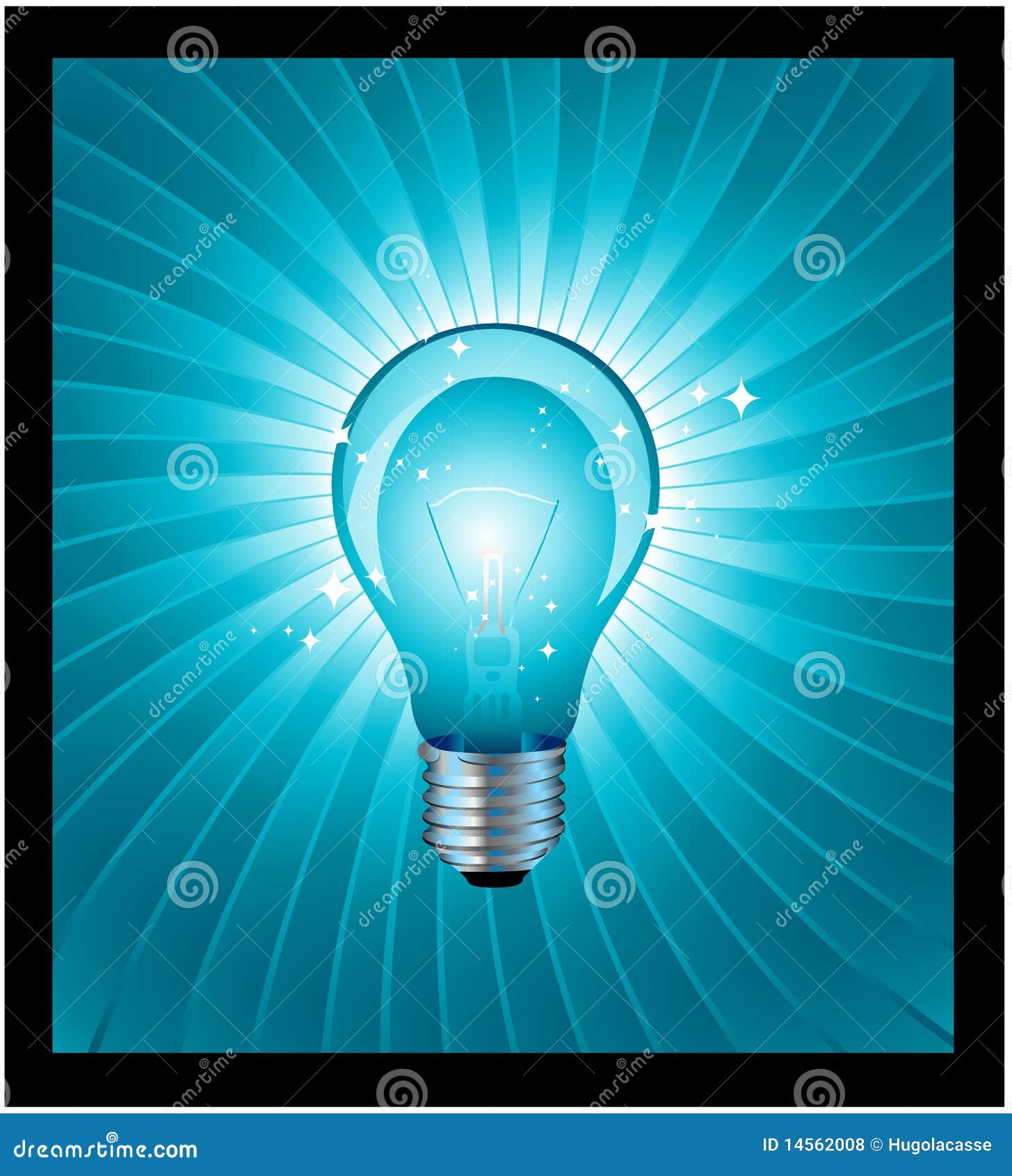 Realistic light bulb stock illustration. Illustration of concepts ...