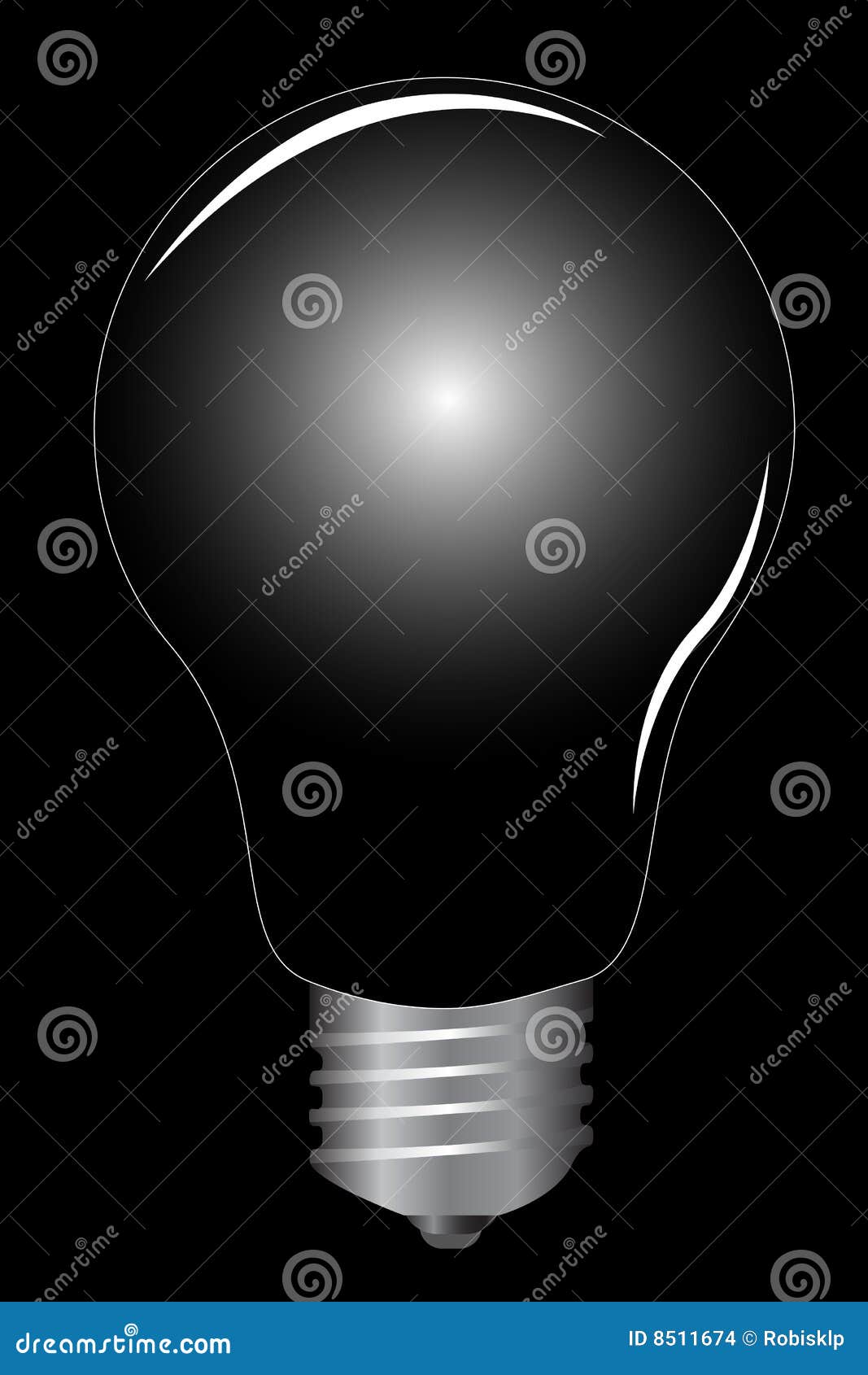 Realistic light bulb stock vector. Illustration of background - 8511674