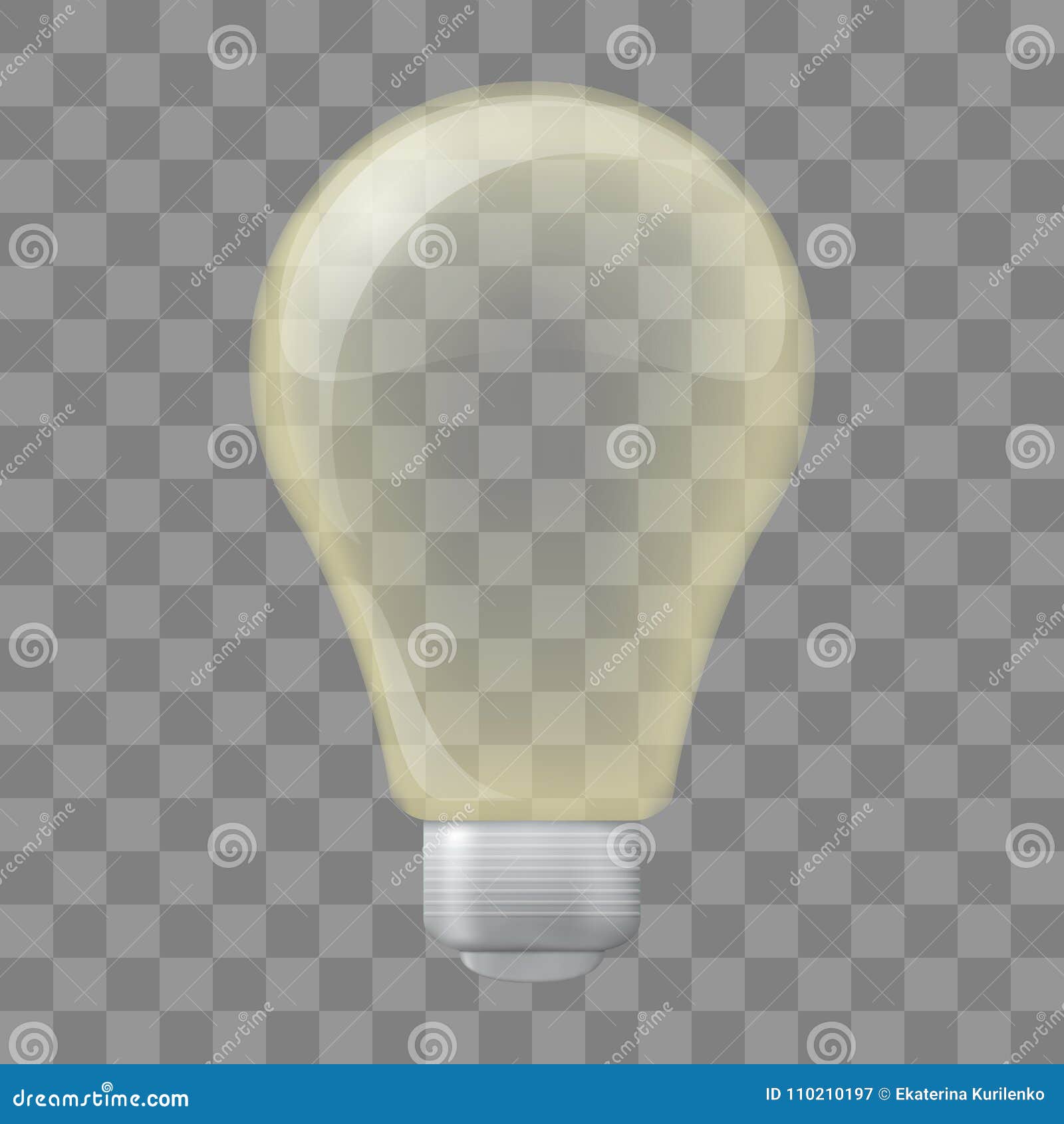 Realistic light bulb stock vector. Illustration of object - 110210197