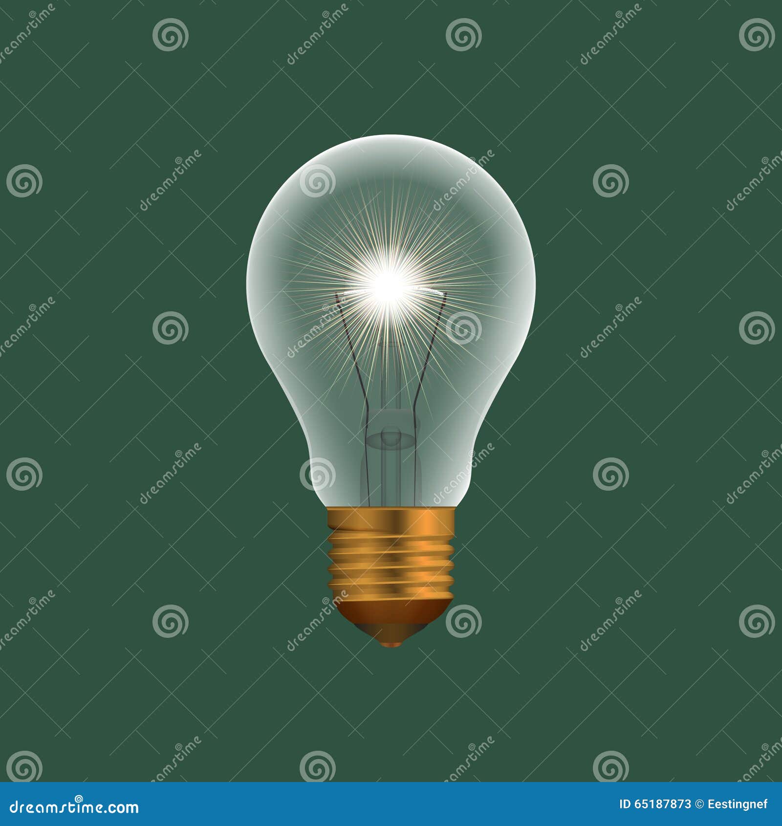 Realistic light bulb. stock vector. Illustration of close - 65187873
