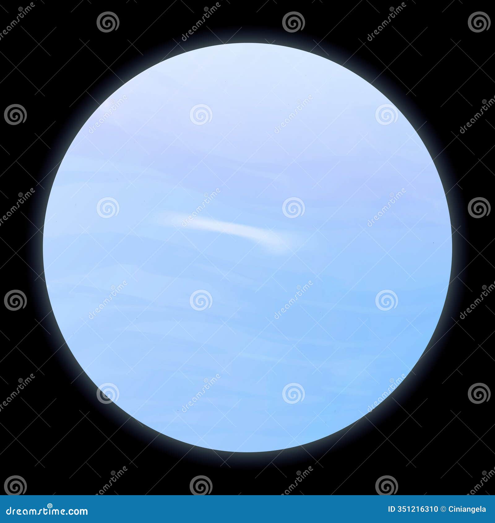 Realistic Light Neptune Planet Illustration Stock Illustration ...