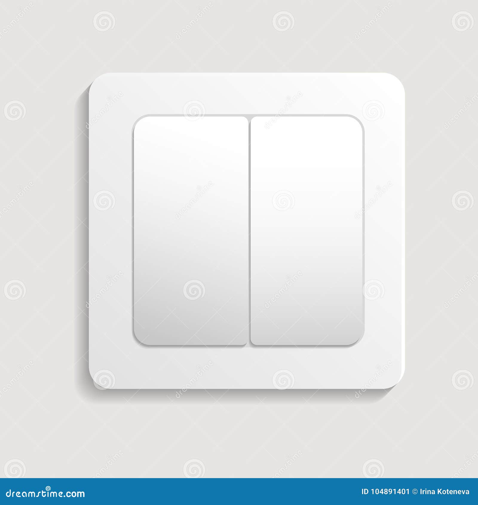 Realistic Light Switch Vector Icon Stock Vector - Illustration of ...