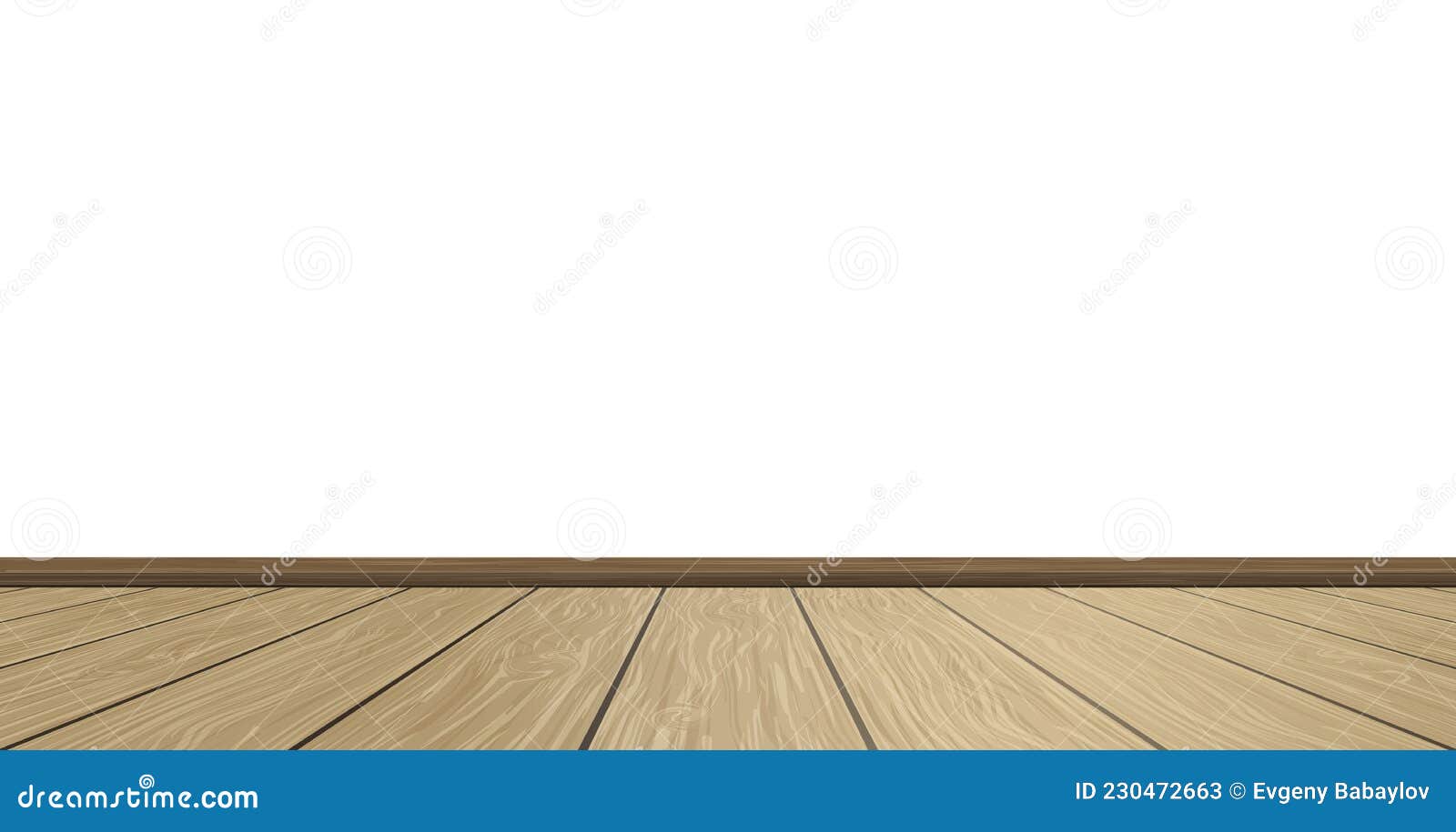 Realistic Light Wood Floor and White Wall, Background for Presentation ...